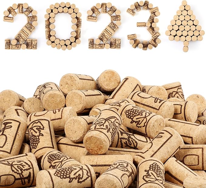 Amazon.com: Natural Wine Corks 7/8" x 1 3/4" Wood Straight Corks Wine ...