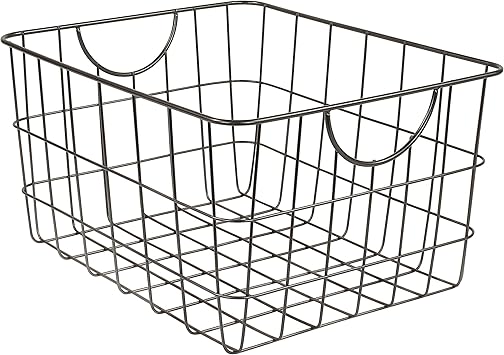 Amazon.com: Spectrum Utility Wire Baskets - Sturdy Steel Metal Basket ...