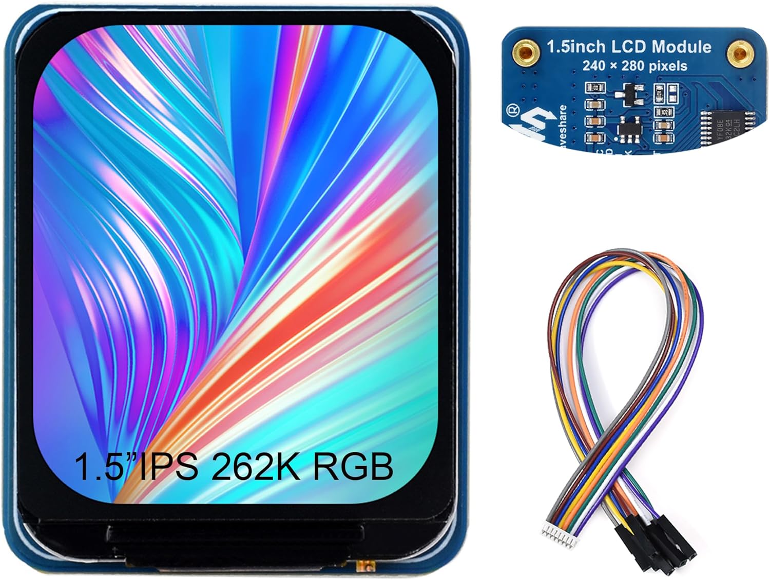 Amazon.com: waveshare Round Corner 1.5inch LCD Module IPS Display 240× ...