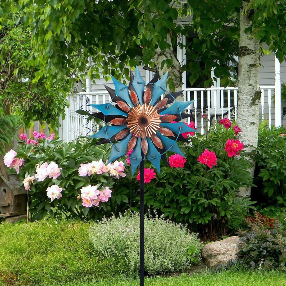 Snapklik.com : Wind Spinners Outdoor, Metal Wind Spinner, 13.4" W X66 H ...