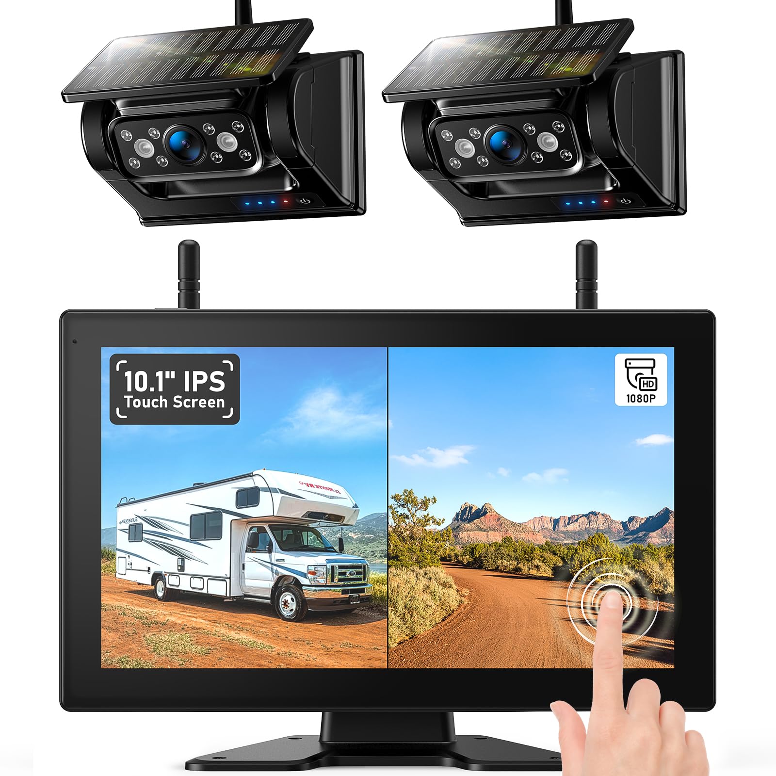 Amazon.com: ZEROXCLUB Magnetic Solar Wireless Backup Camera HD 1080P ...