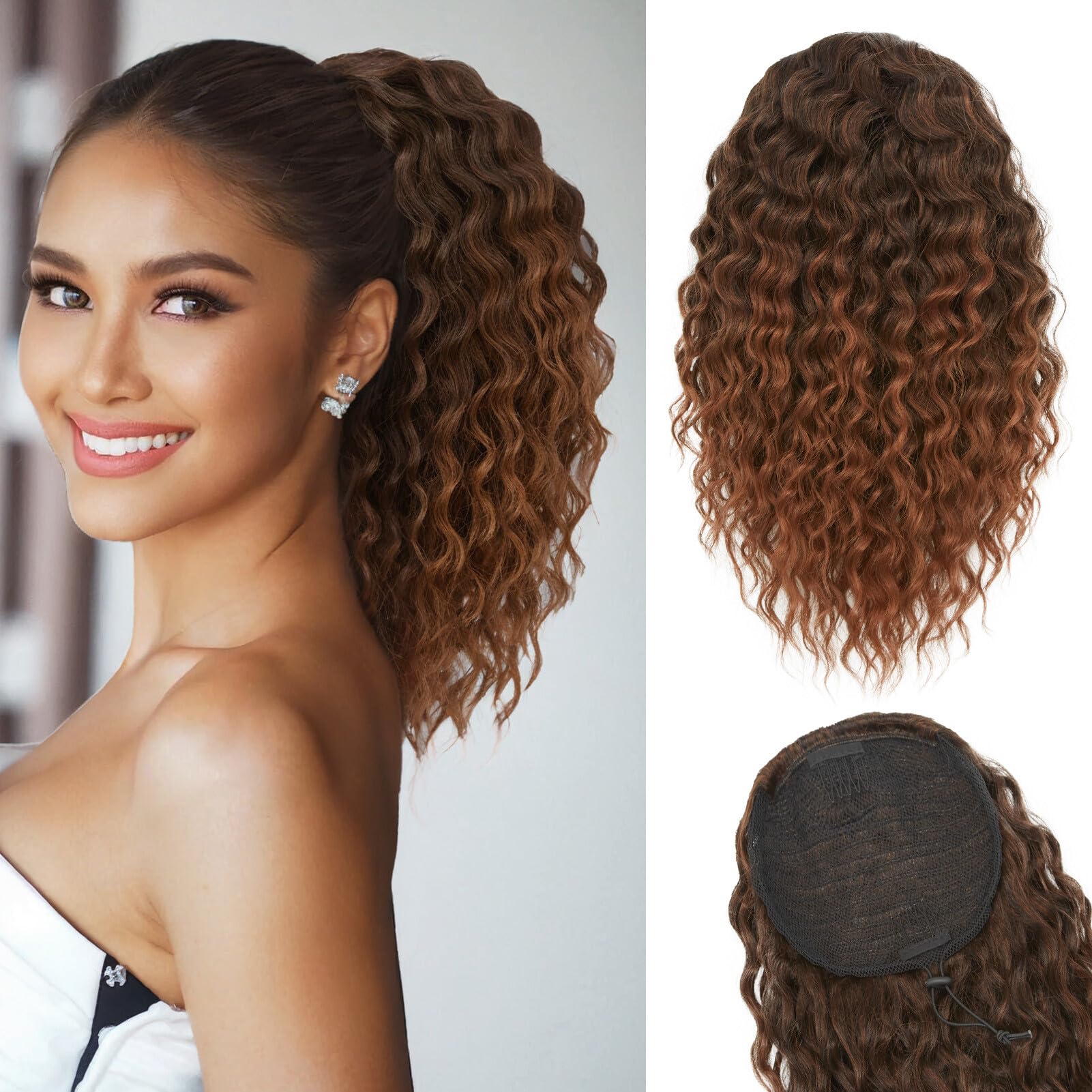 Amazon.com : Ieemk Curly Ponytail Extension Drawstring Ponytail for ...