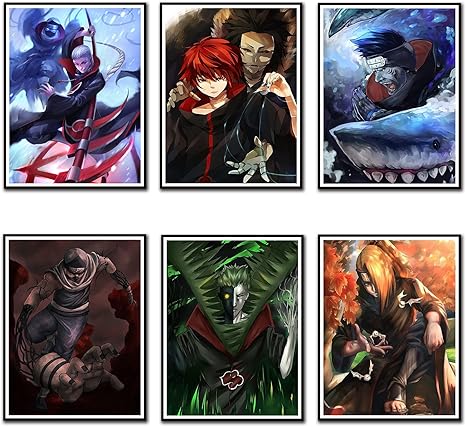 Amazon.com: MinHua Akatsuki poster,Japan Anime Poster set,The painting ...