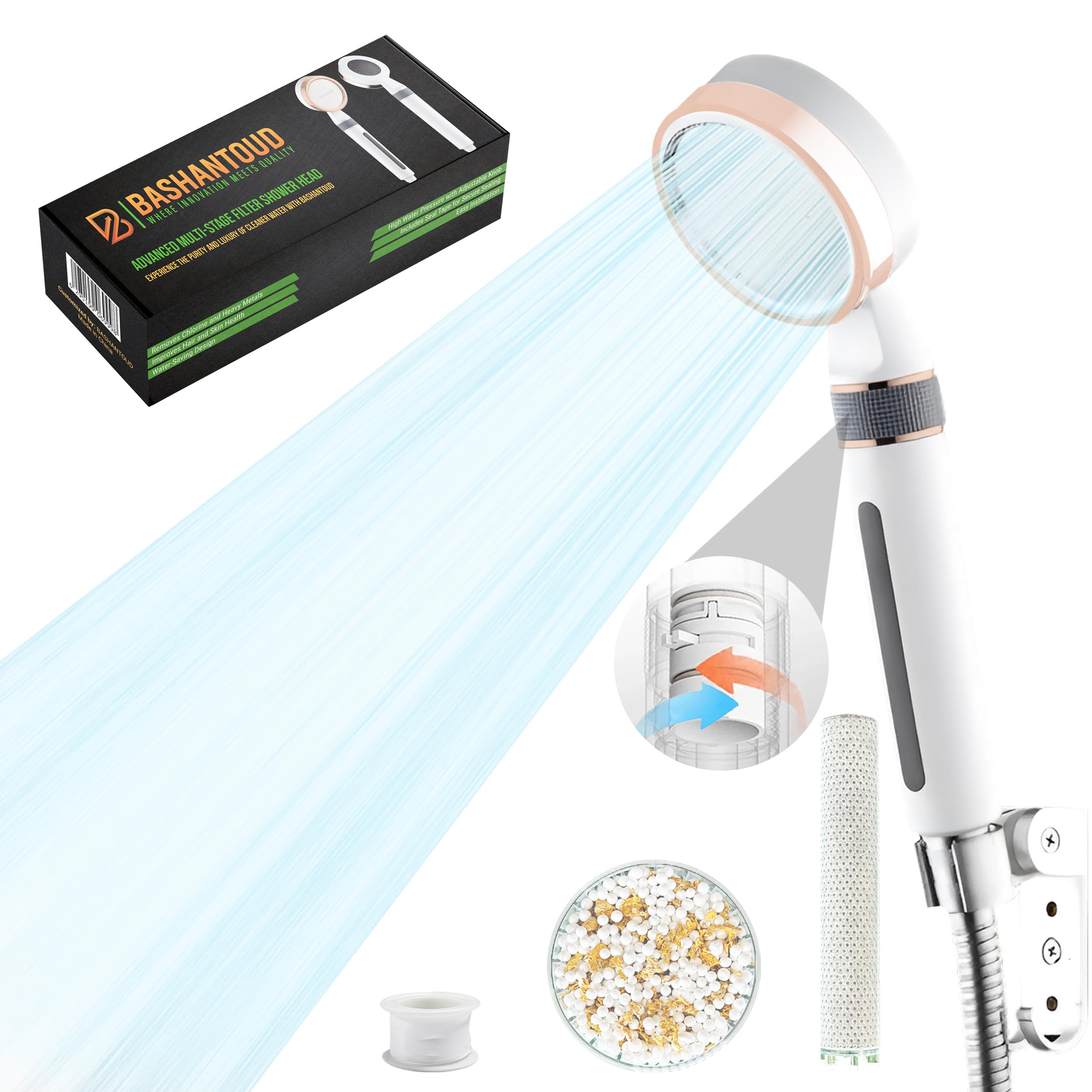 Buy BASHANTOUD Shower Filter - Handheld Shower Head for skin care ...