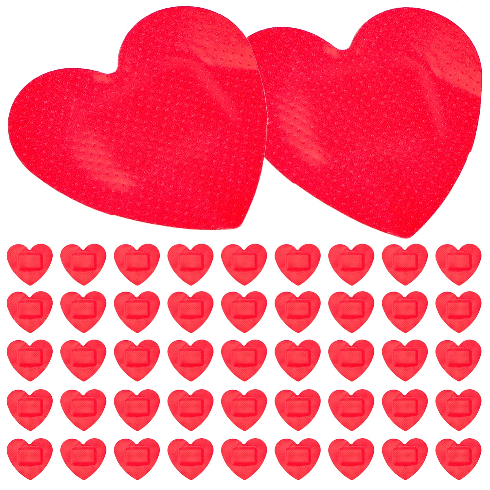 Amazon.com: VOSAREA 50pcs Adhesive Bandages Heart- Shaped Breathable ...