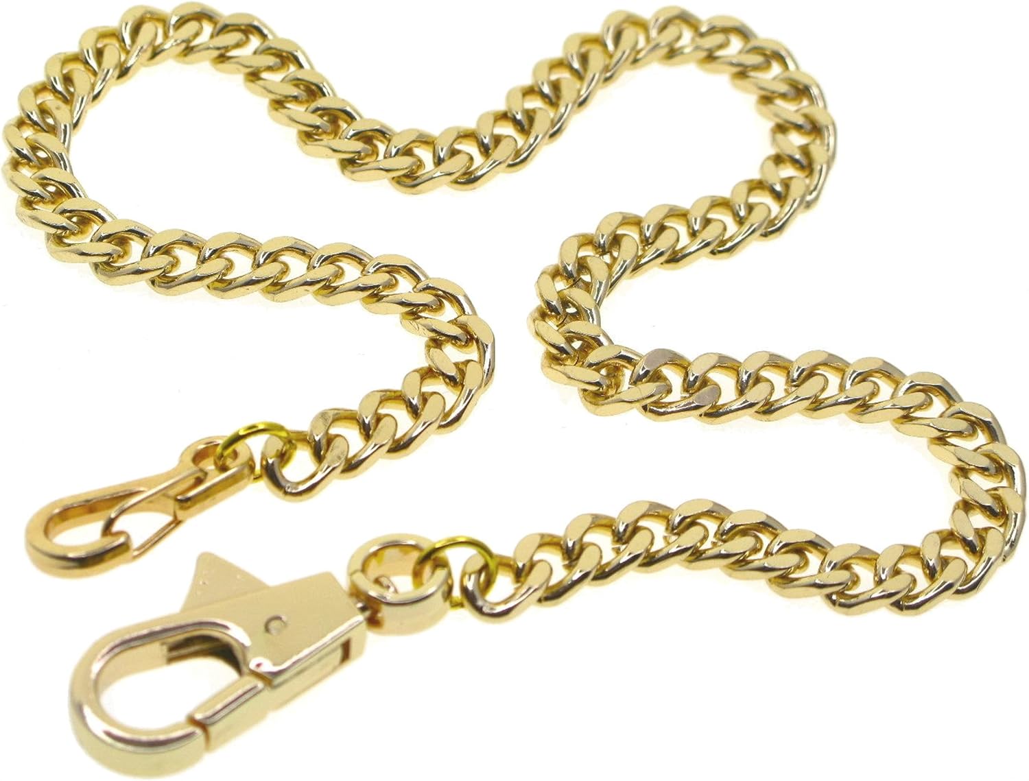 Amazon.com: watchvshop Pocket Watch Chain Albert Chain Gold Color Heavy ...