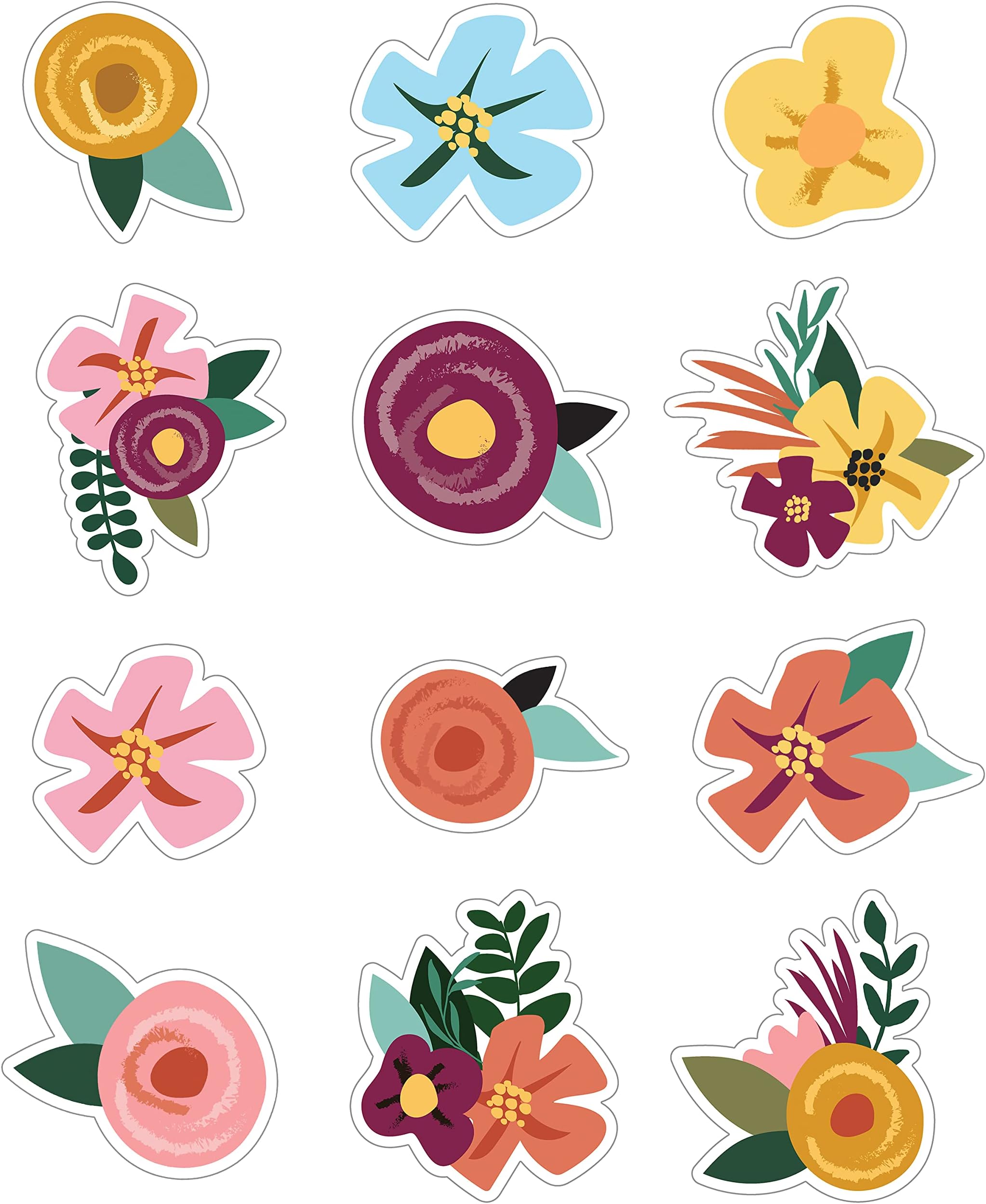 Amazon.com: Carson Dellosa Grow Together 36-Piece Flowers Bulletin ...