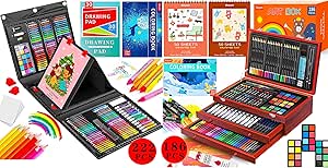 Amazon.com: iBayam Art Kit 222 Pack 186-Pack Deluxe Art Set : Toys & Games