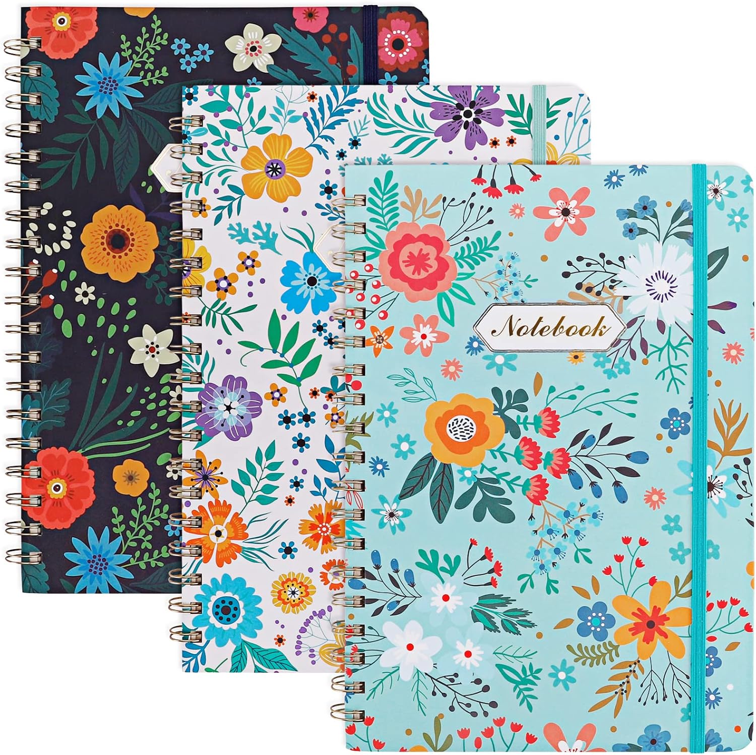 Amazon.com : EOOUT 3 Pack B5 Spiral Notebook, Hardcover Large Notebooks ...