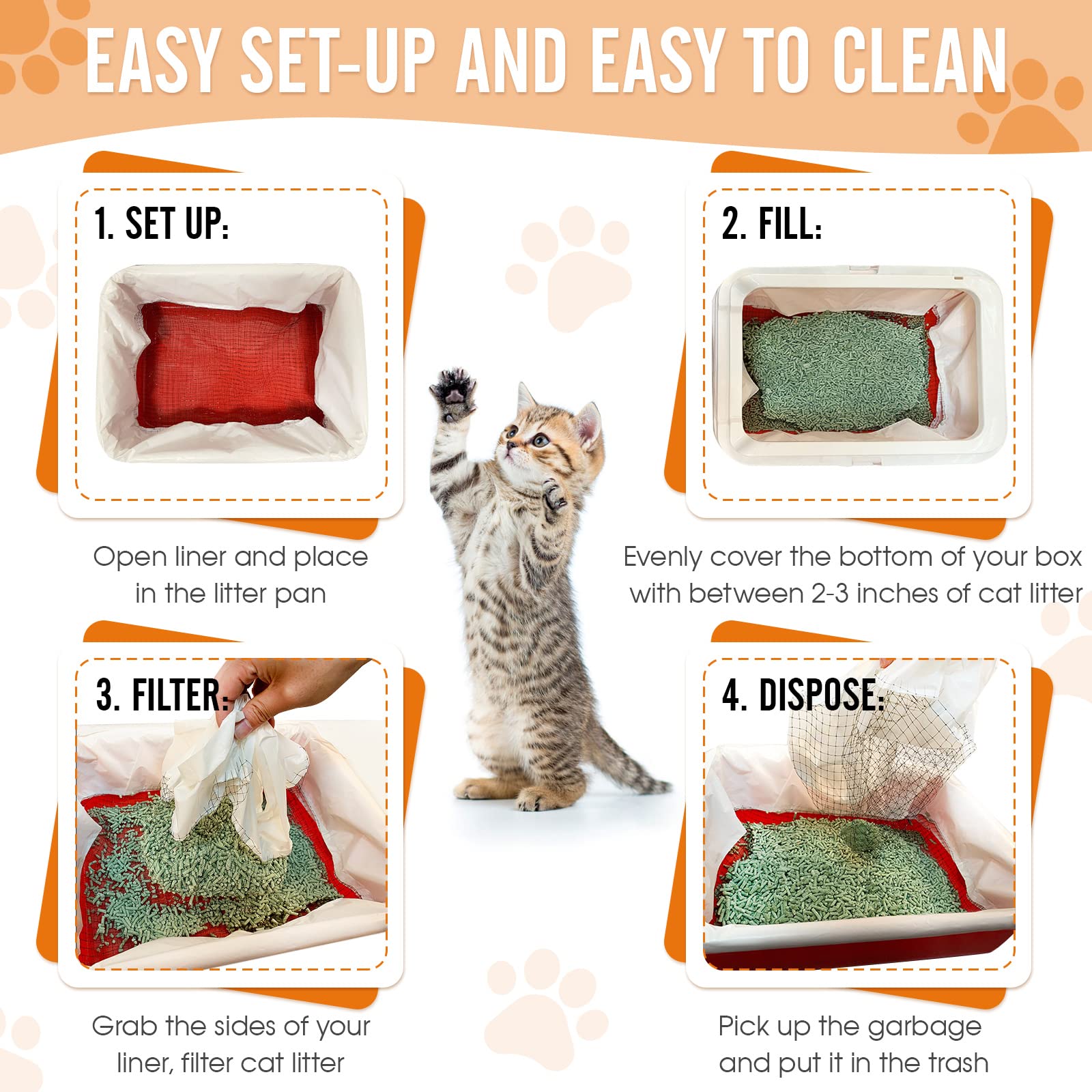 Alextreme 10 Pcs Reusable Cat Feces Filter Net Cats Sifting