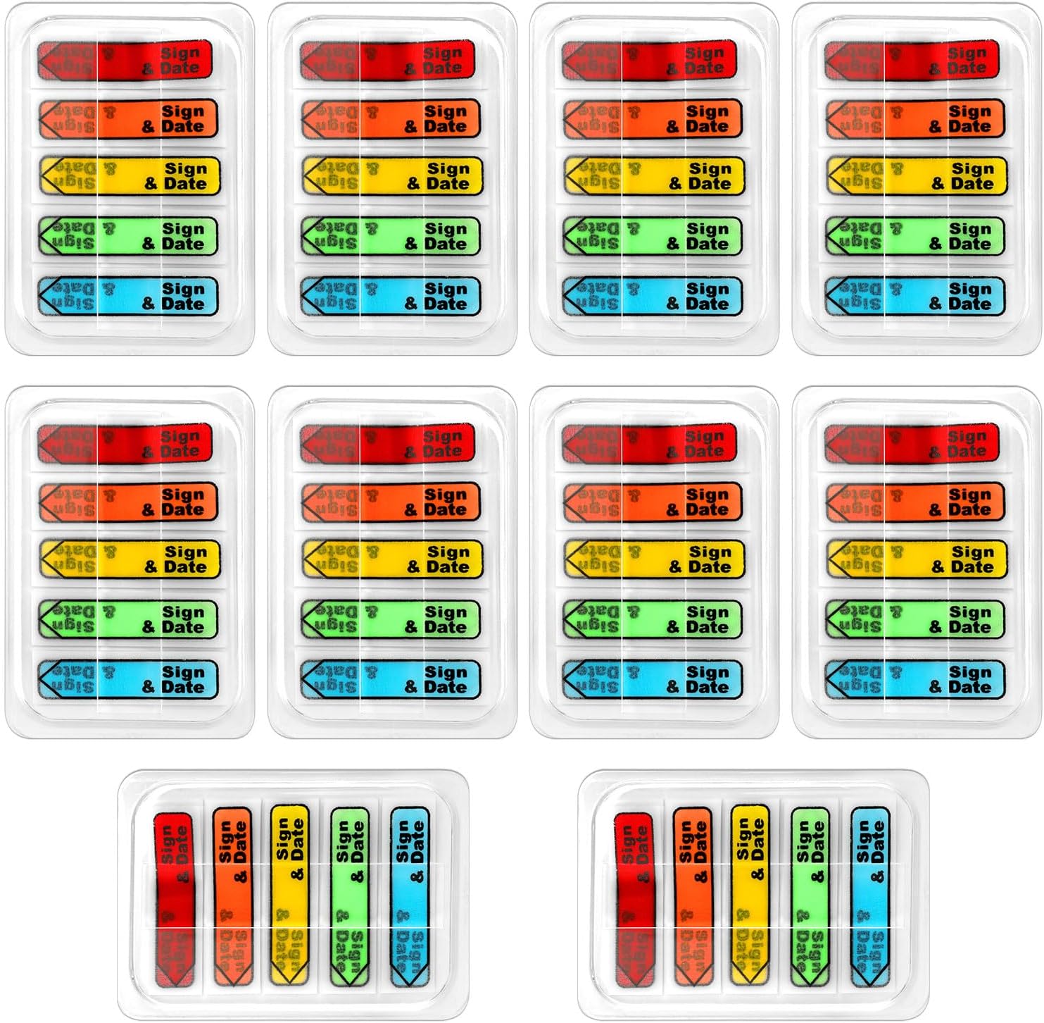Amazon.com : 500pcs/5 Boxes Sign Here Tabs, Sign Here Flags Sign Here ...