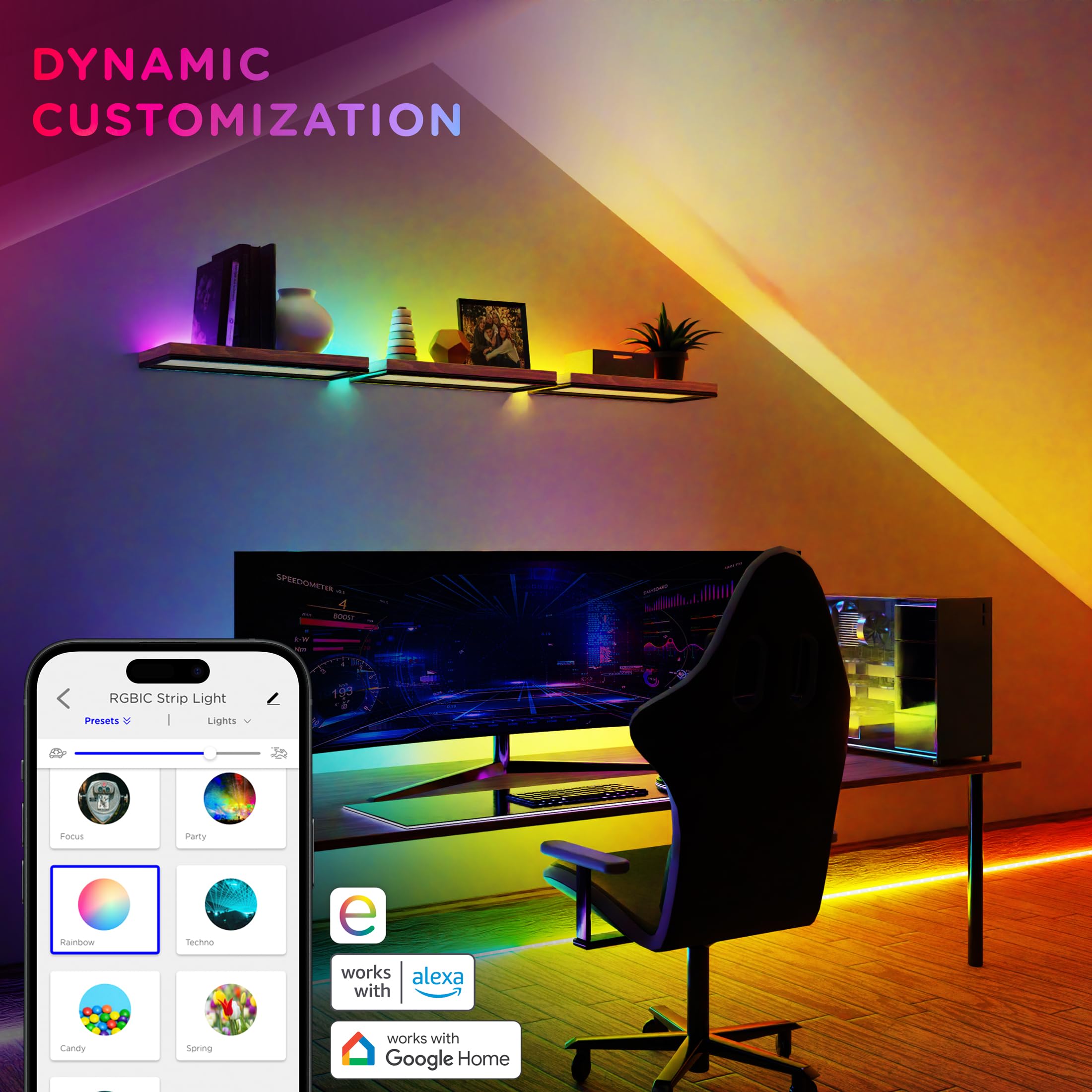 Snapklik.com : Enbrighten Vibe Spectrum Smart Indoor LED Strip Lights ...