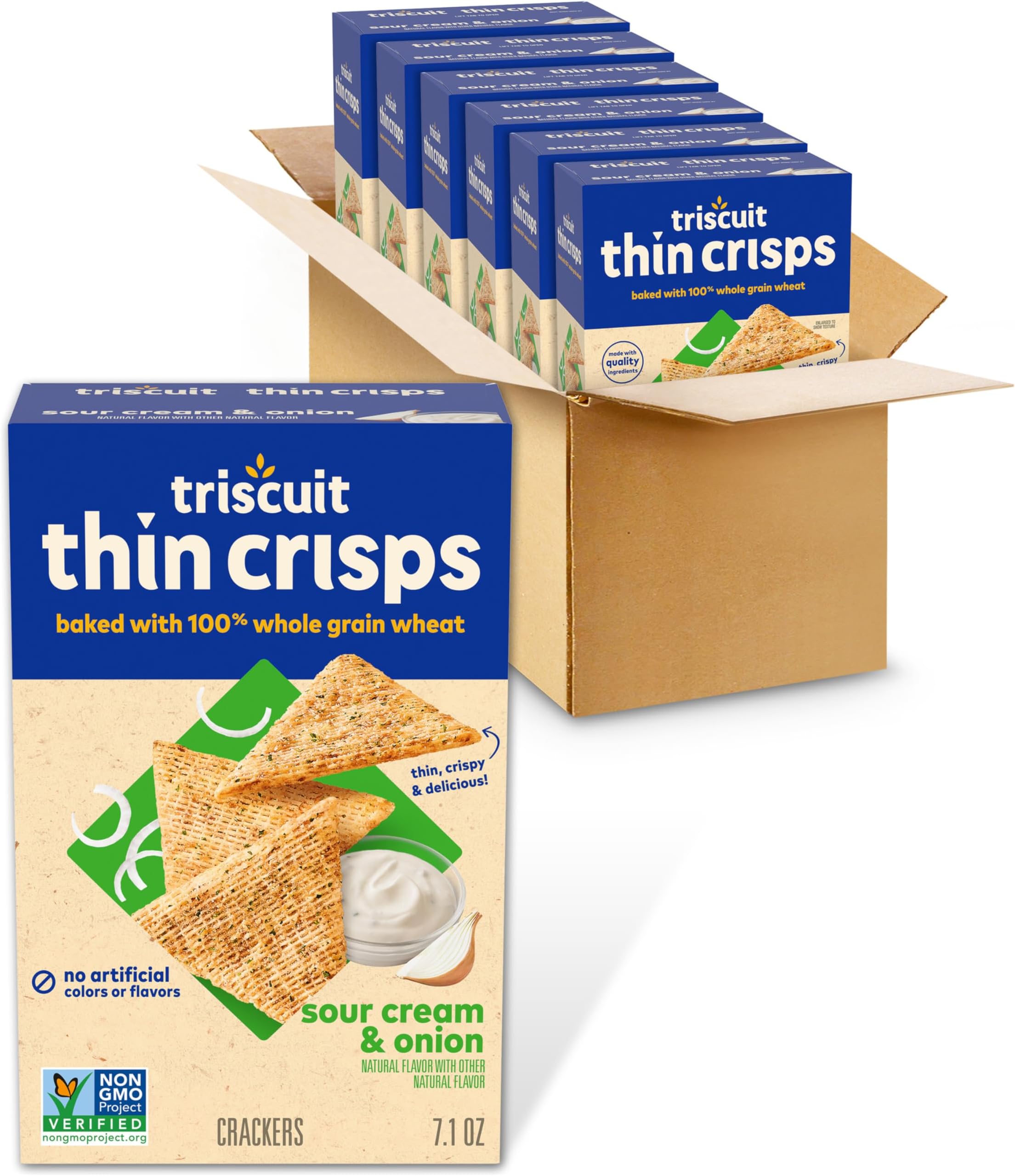 Amazon.com: Triscuit Thin Crisps Zesty Jalapeno Whole Grain Wheat ...