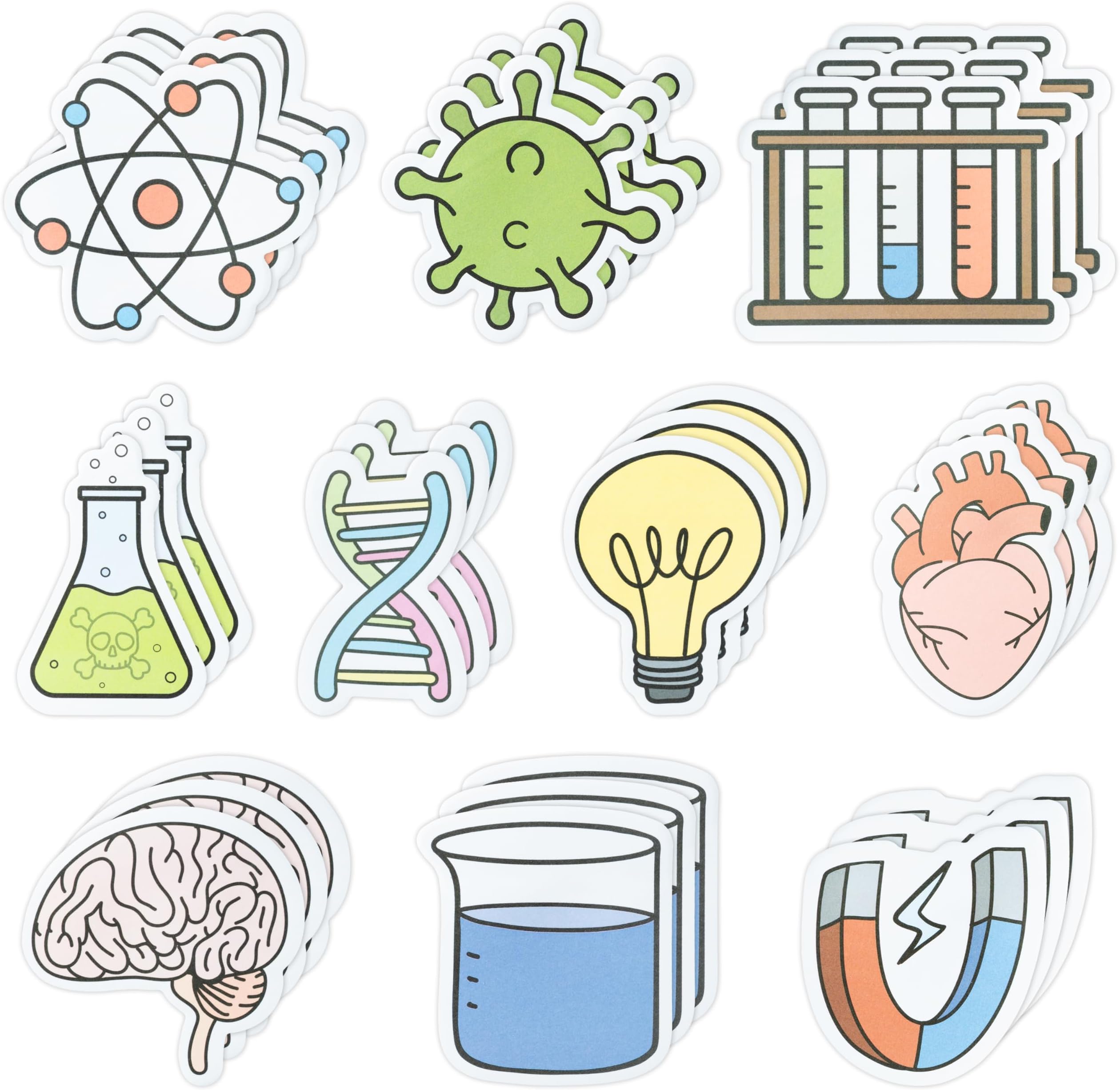 Amazon.com : 30 Pack Science Sticky Notes - 600 Sheets Science Lab ...