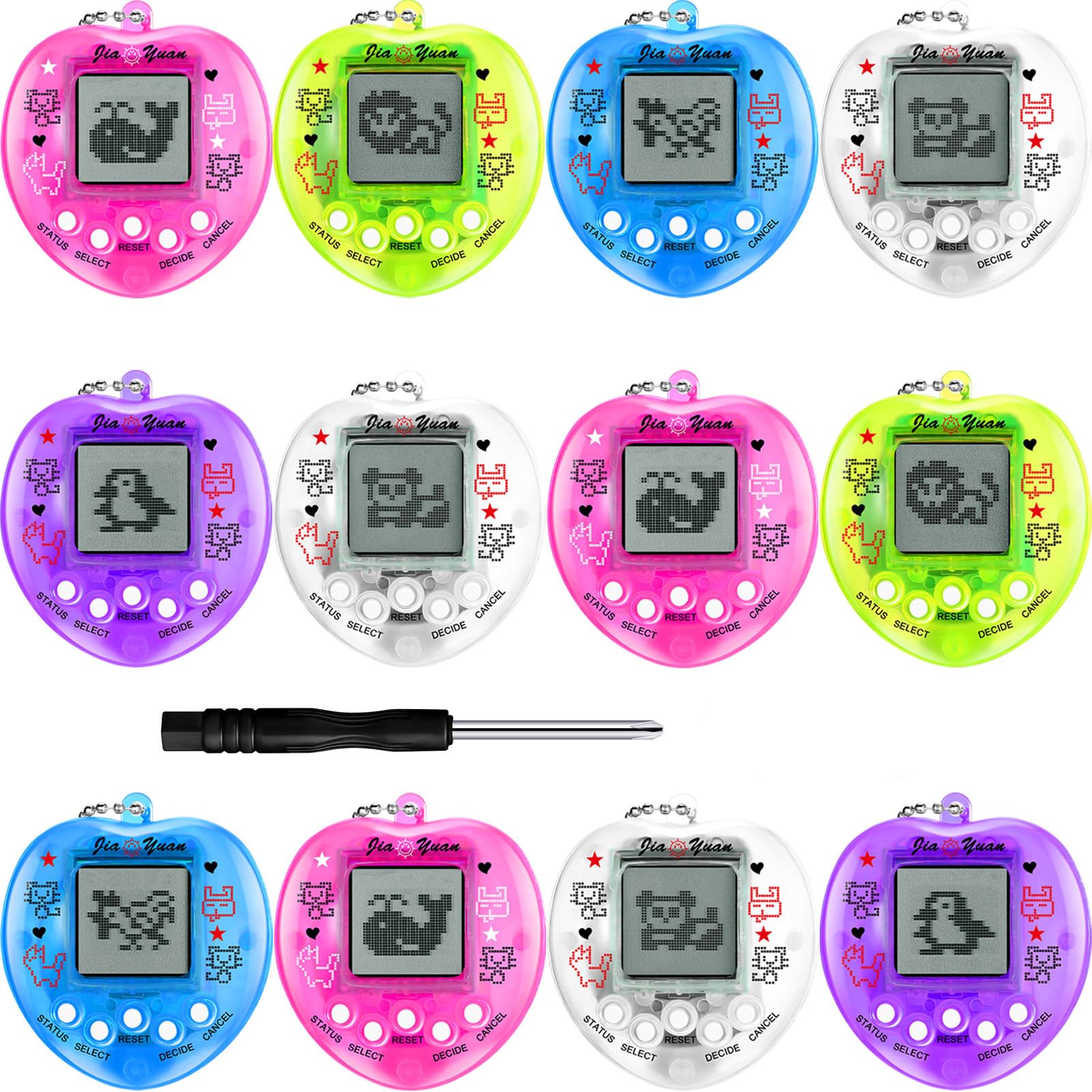 Amazon.com: Sosation 12 Pcs Virtual Pets Keychain Stocking Stuffers for ...