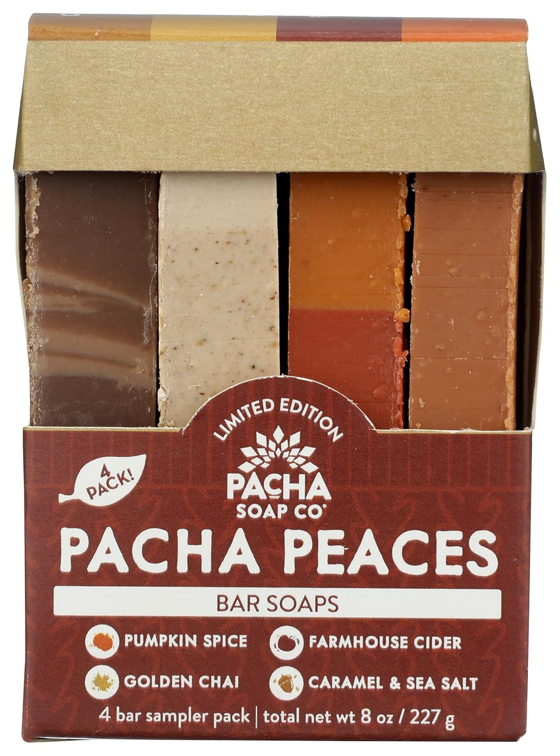 Amazon.com : Pacha Soap Pacha Peaces Sweater Weather Bar Soap 4Ct, 8 Oz ...