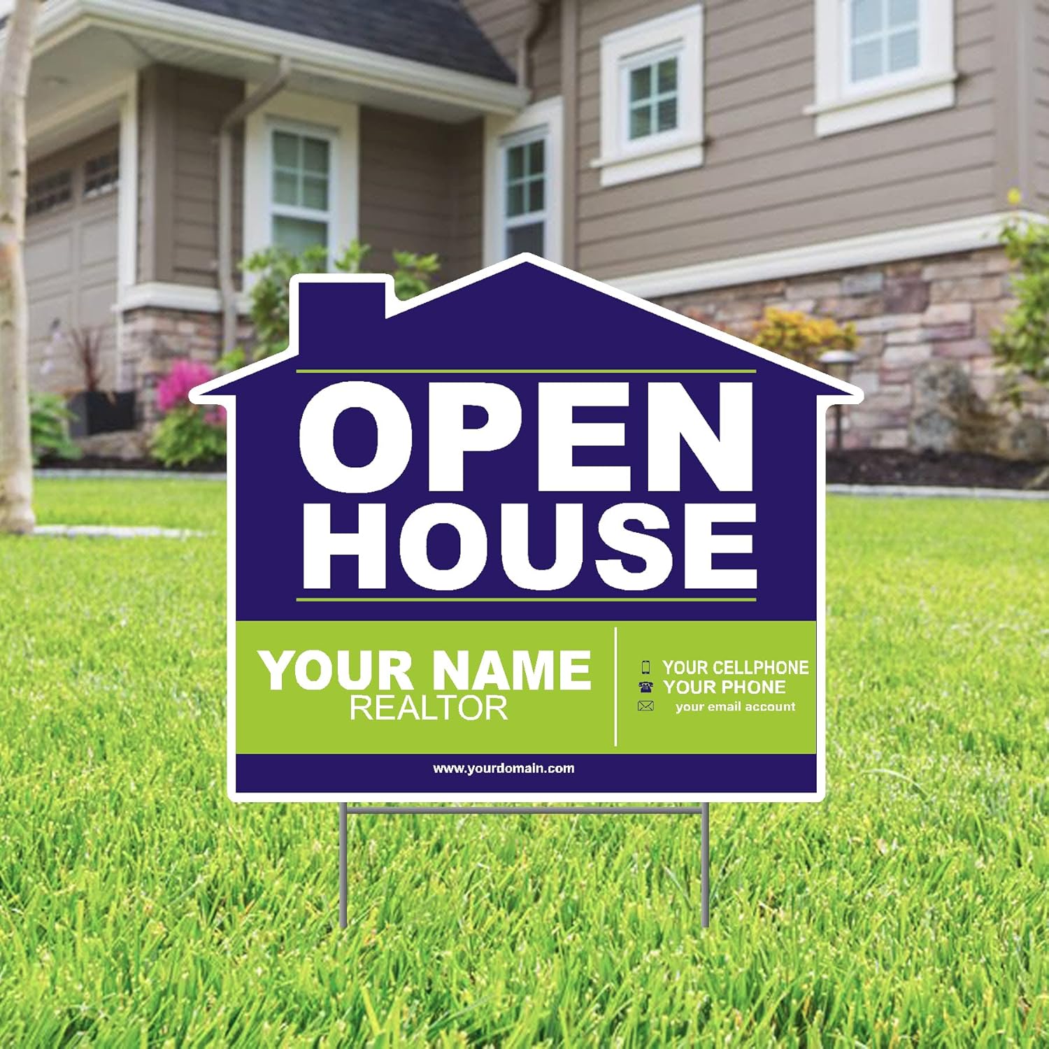 Amazon.com: (Custom) Open House Lawn Sign : Patio, Lawn & Garden
