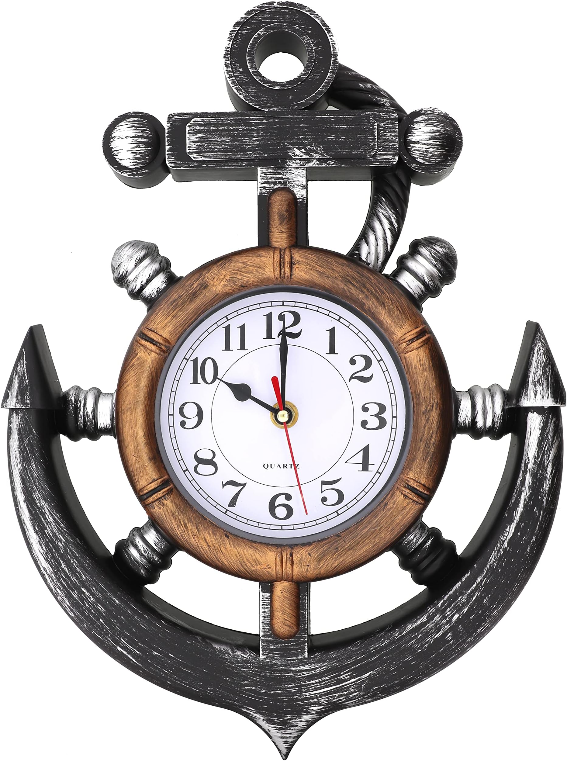 Amazon.com: RTGGSEL Mediterranean Style Nautical Silent Desk Clock ...