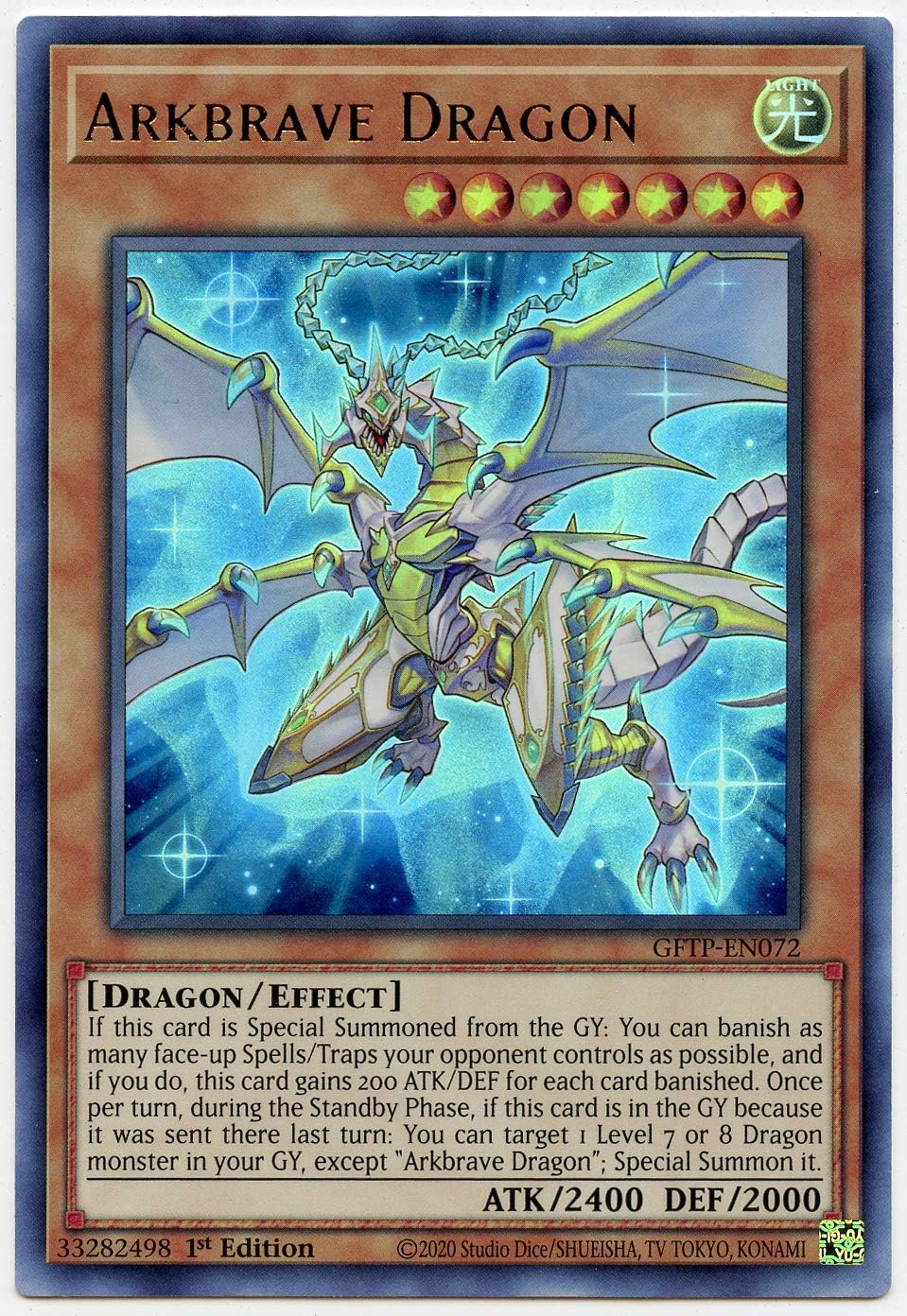 Amazon.com: Arkbrave Dragon - GFTP-EN072 - Ultra Rare - 1st Edition ...