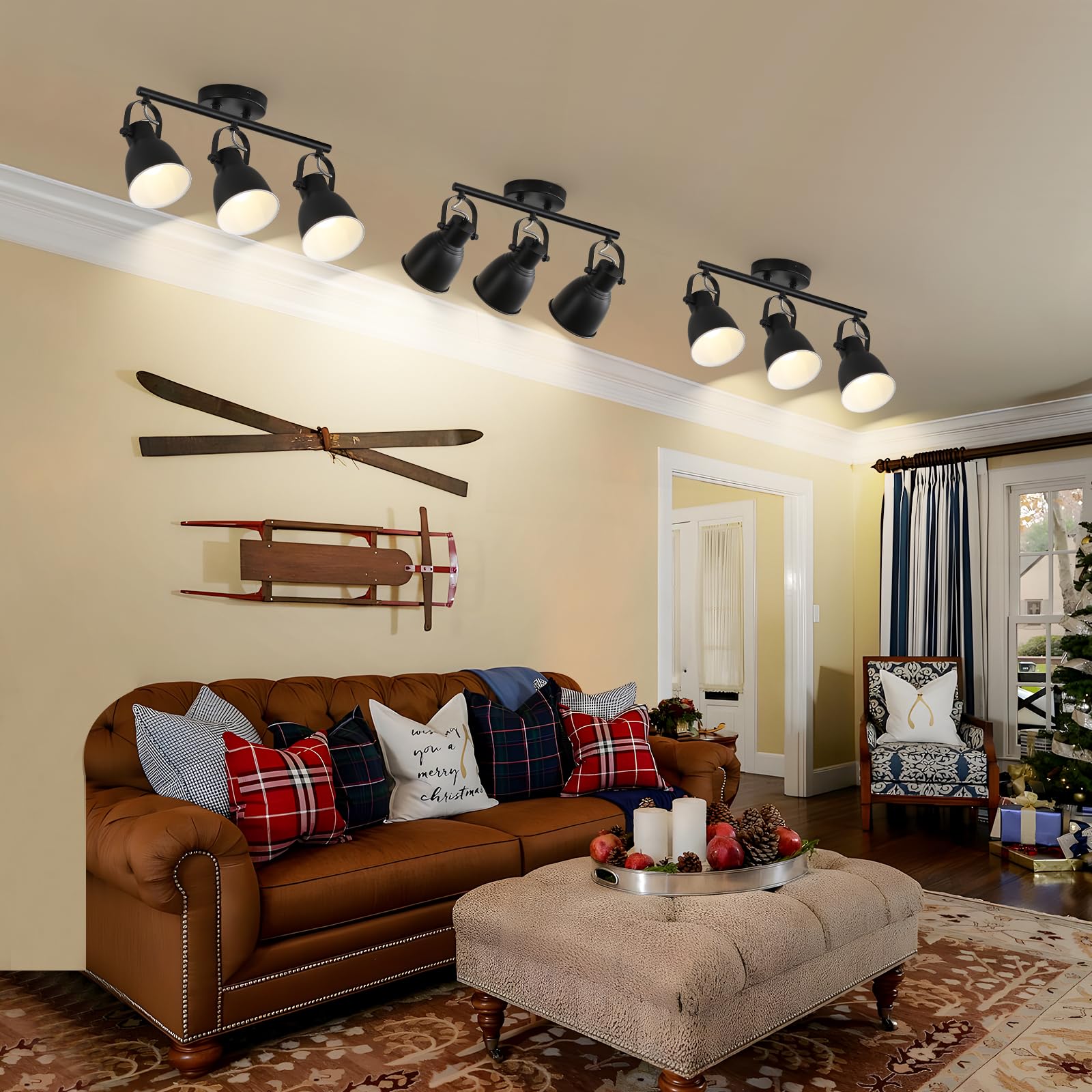 Home Theater Room With Track Lighting
