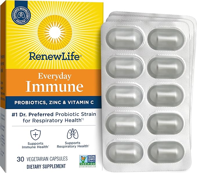 Amazon.com: Renew Life Probiotic Everyday Immune Capsules, Daily ...