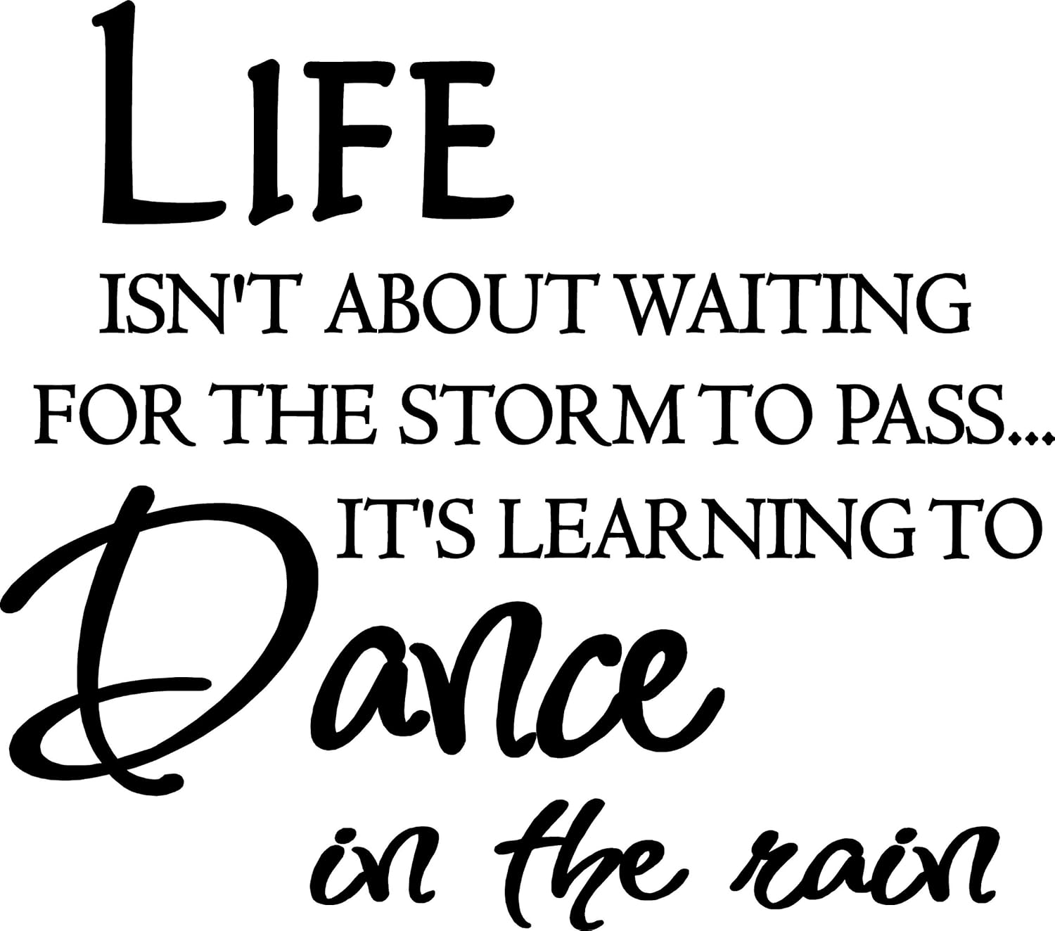 #2 Life Isn't About Waiting for The Storm to Pass...It's Learning to ...