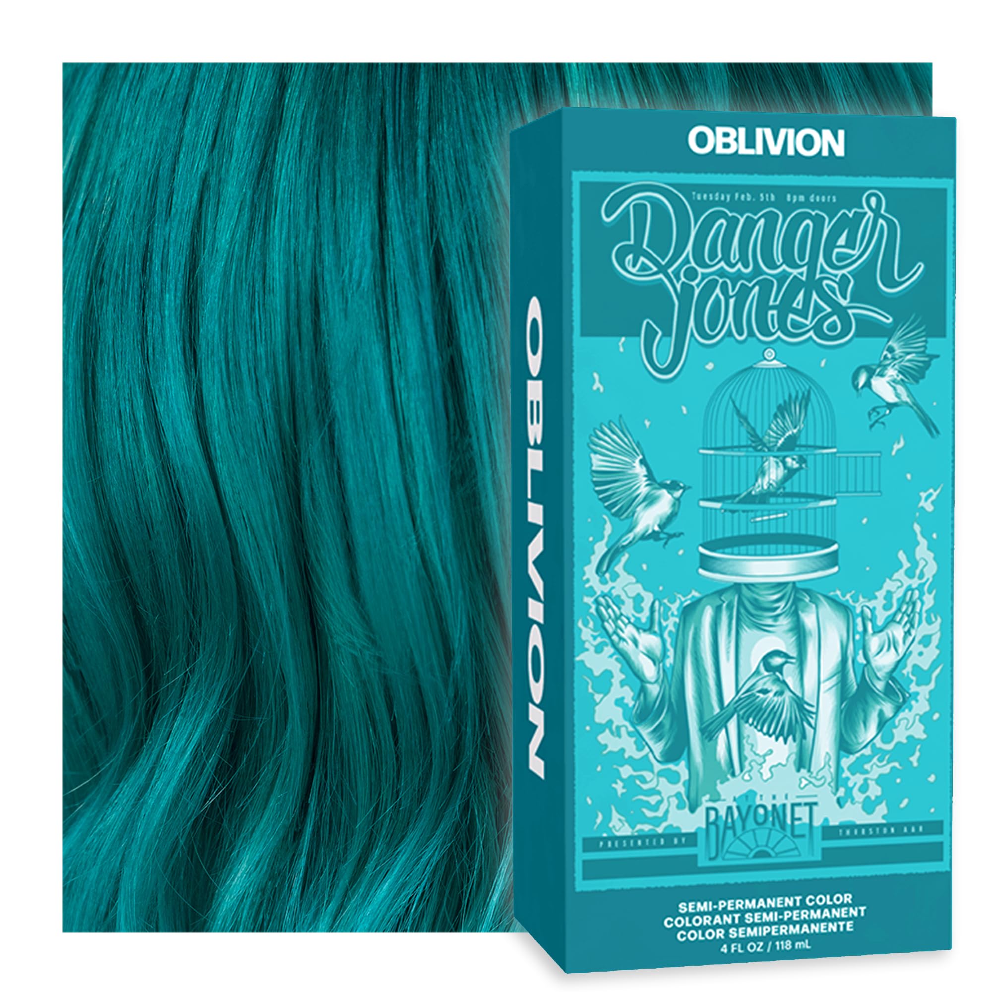 Amazon.com : Danger Jones Semi-Permanent Hair Color (Oblivion - Teal ...
