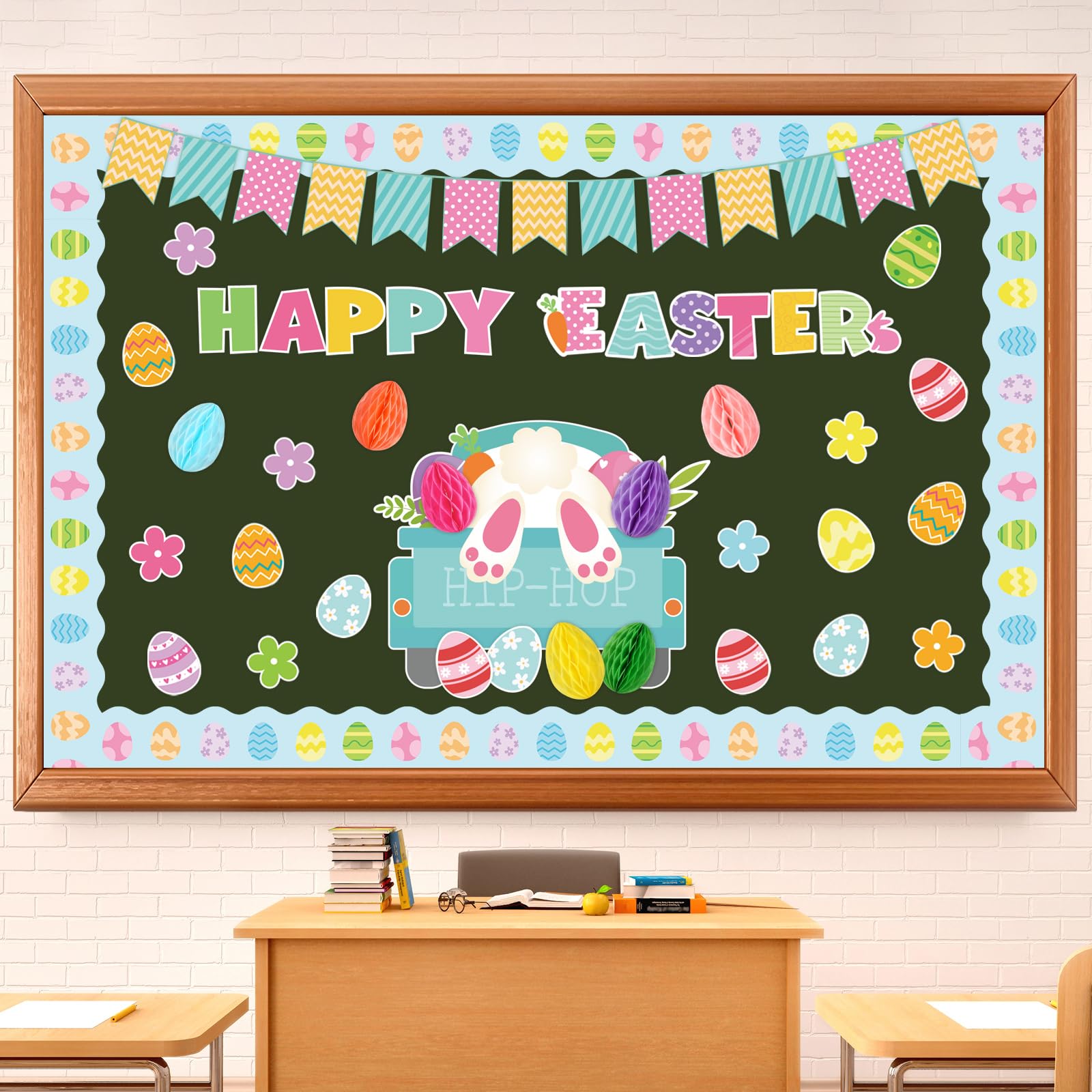 Amazon.com: JarThenaAMCS 76Pcs Easter Bulletin Board Decoration Set ...