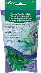 Clover 24-Piece Jumbo Wonder Clips, CL3157, Green : Amazon.co.uk: Home ...