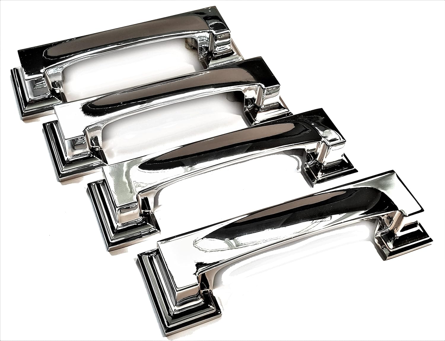 French Furniture Fittings Set of 4 Metal Art Deco Kitchen Cabinet ...