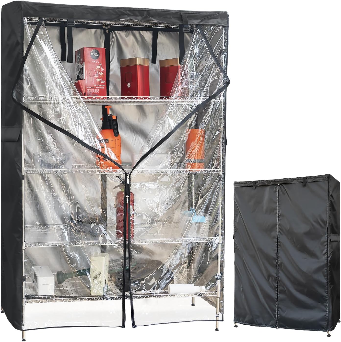 Amazon.com : Porch Shield Storage Shelf Cover for Wire Rack - Dustproof ...