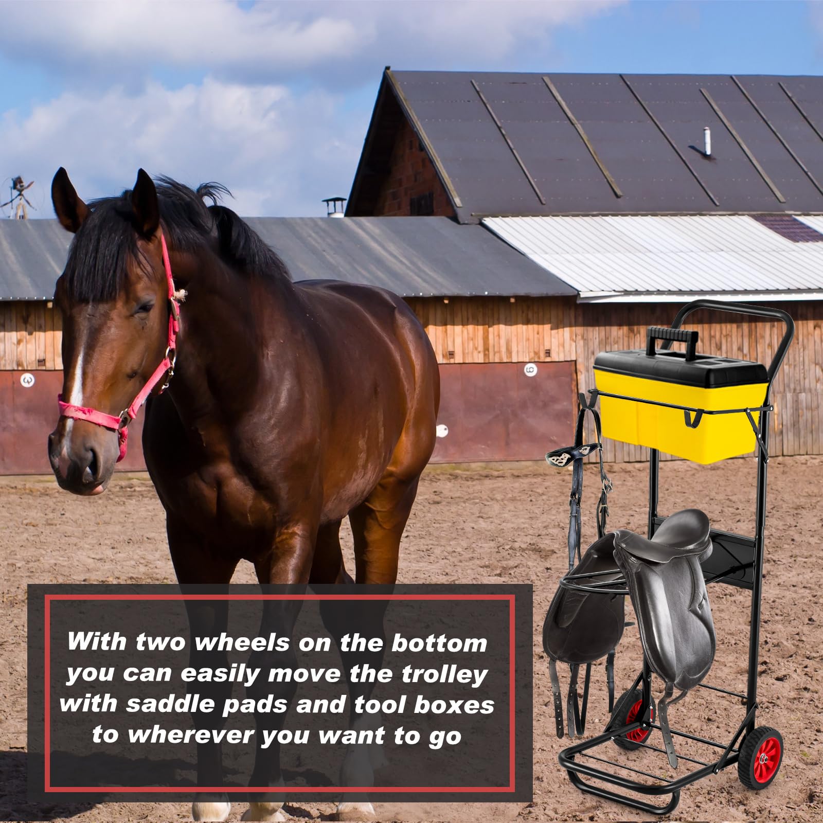 Snapklik.com : DaisyInner Horse Saddle Tack Cart