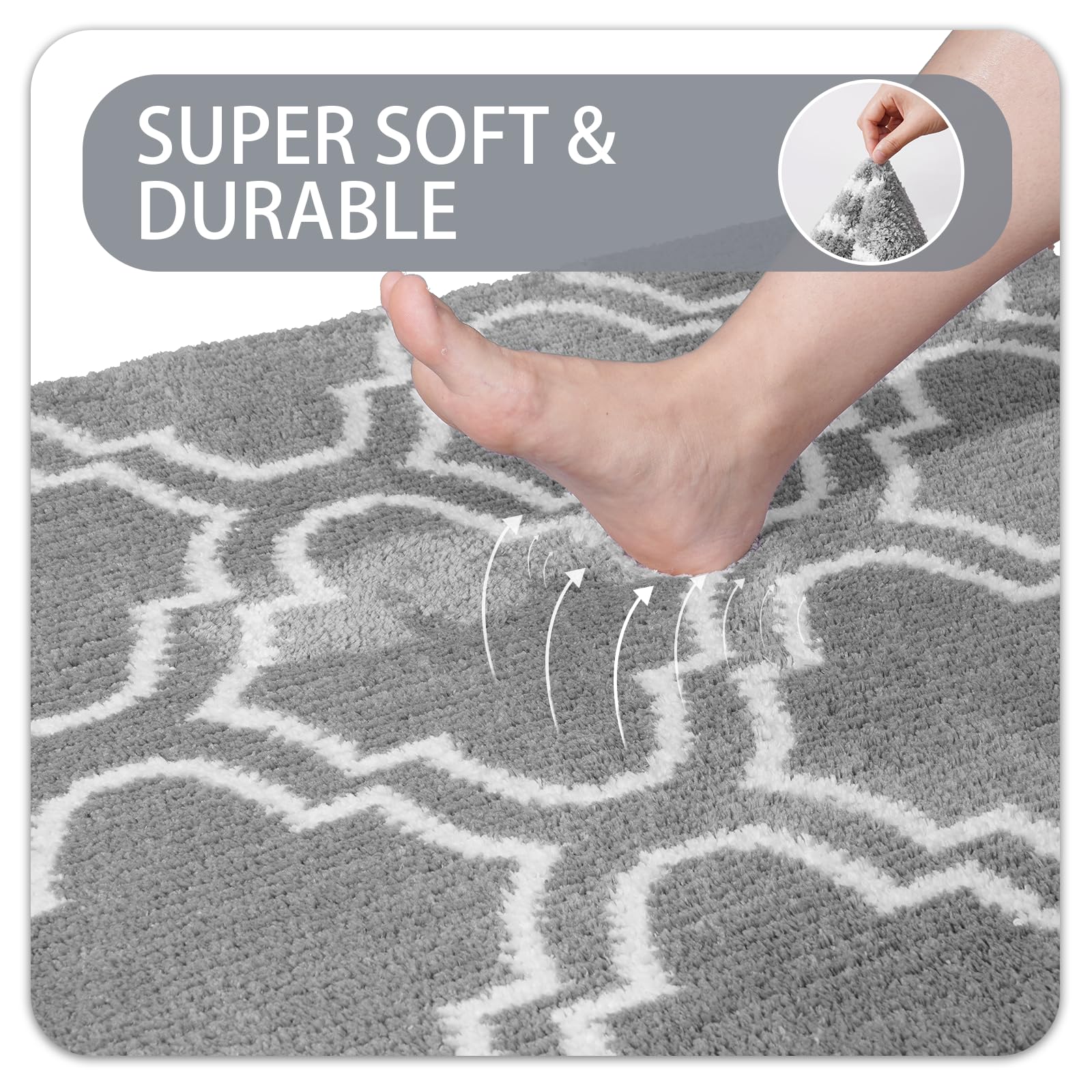 Ompaa Moroccan Trellis Door Mat Indoor Outdoor, Dog Mat for Muddy Paws ...