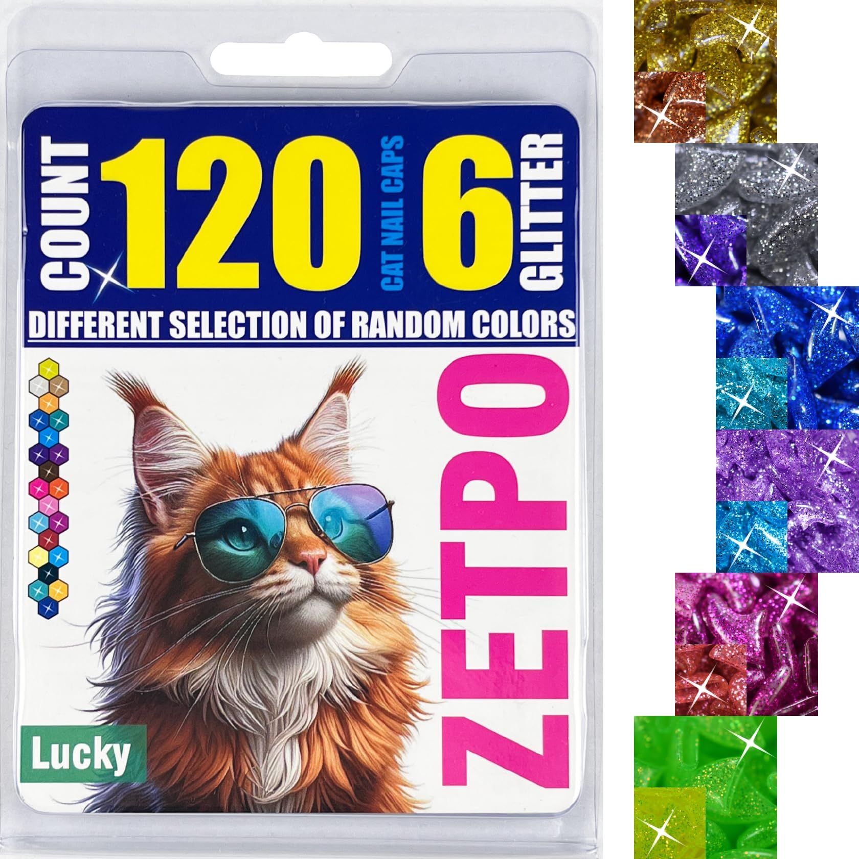 Amazon.com : Kitty Caps Nail Caps for Cats | Safe, Stylish & Humane ...