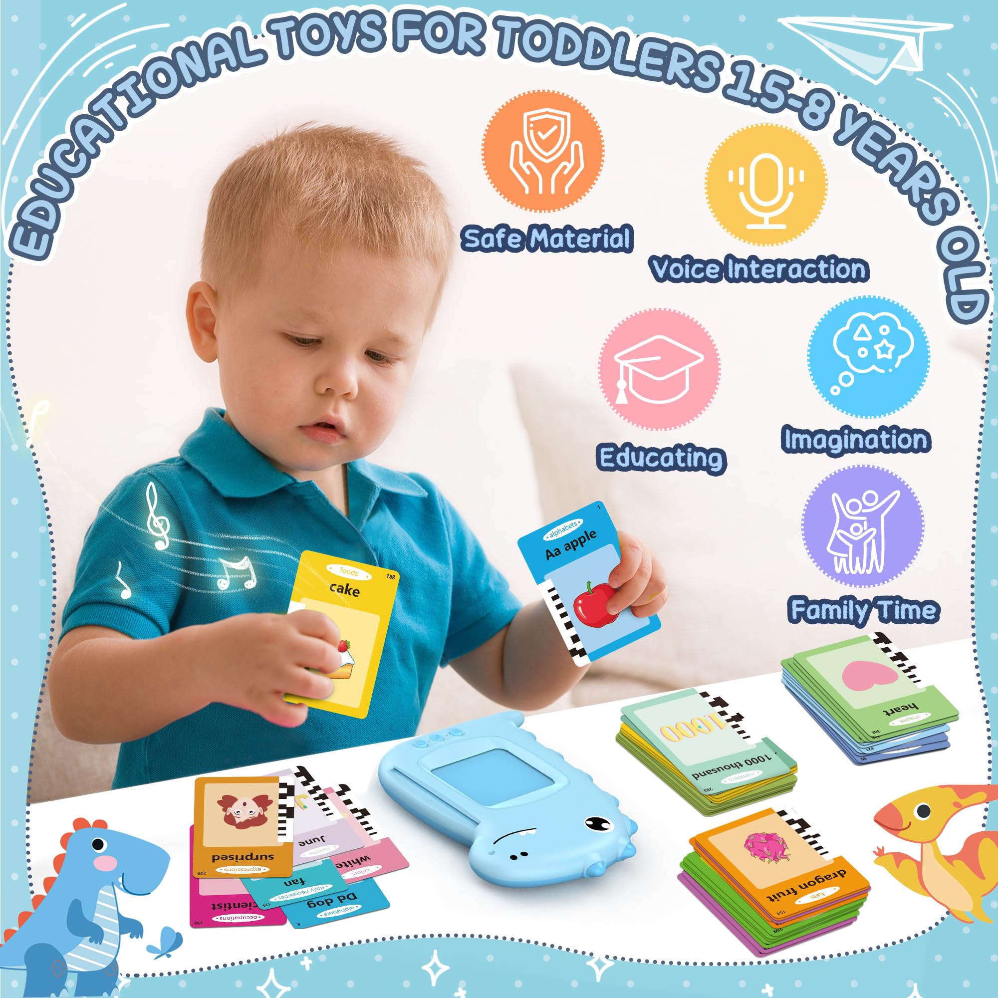 Snapklik.com : 336 Sight Words Talking Flash Cards - Toddler Toys Gifts ...