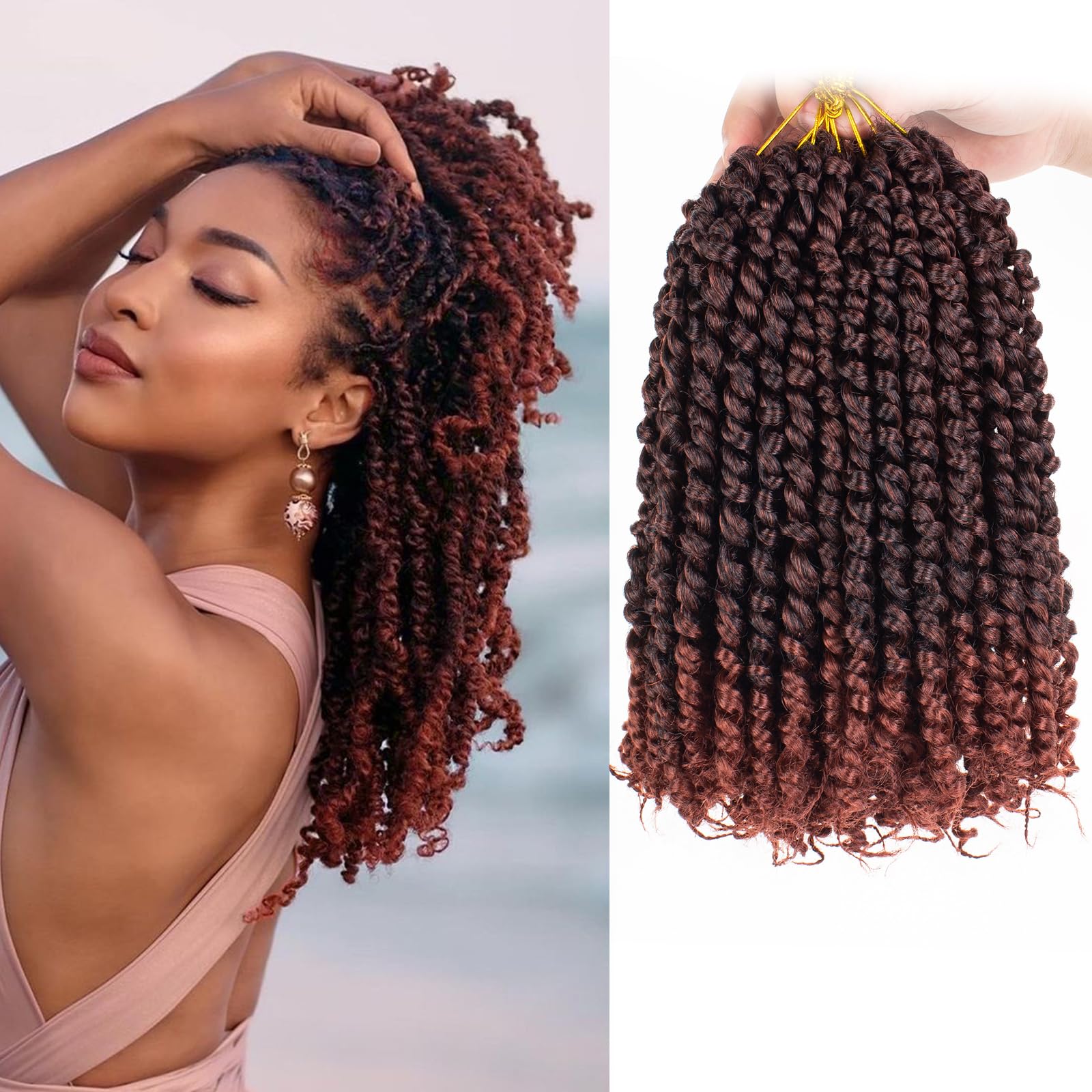 Snapklik.com : 8 Packs 10 Inch Ombre Ginger Passion Twist Hair For ...