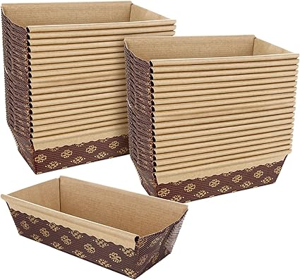 Amazon.com: YAYODS 50 Pcs Paper Loaf Pans for Baking, 6 x 2.5 x 2 Inch ...