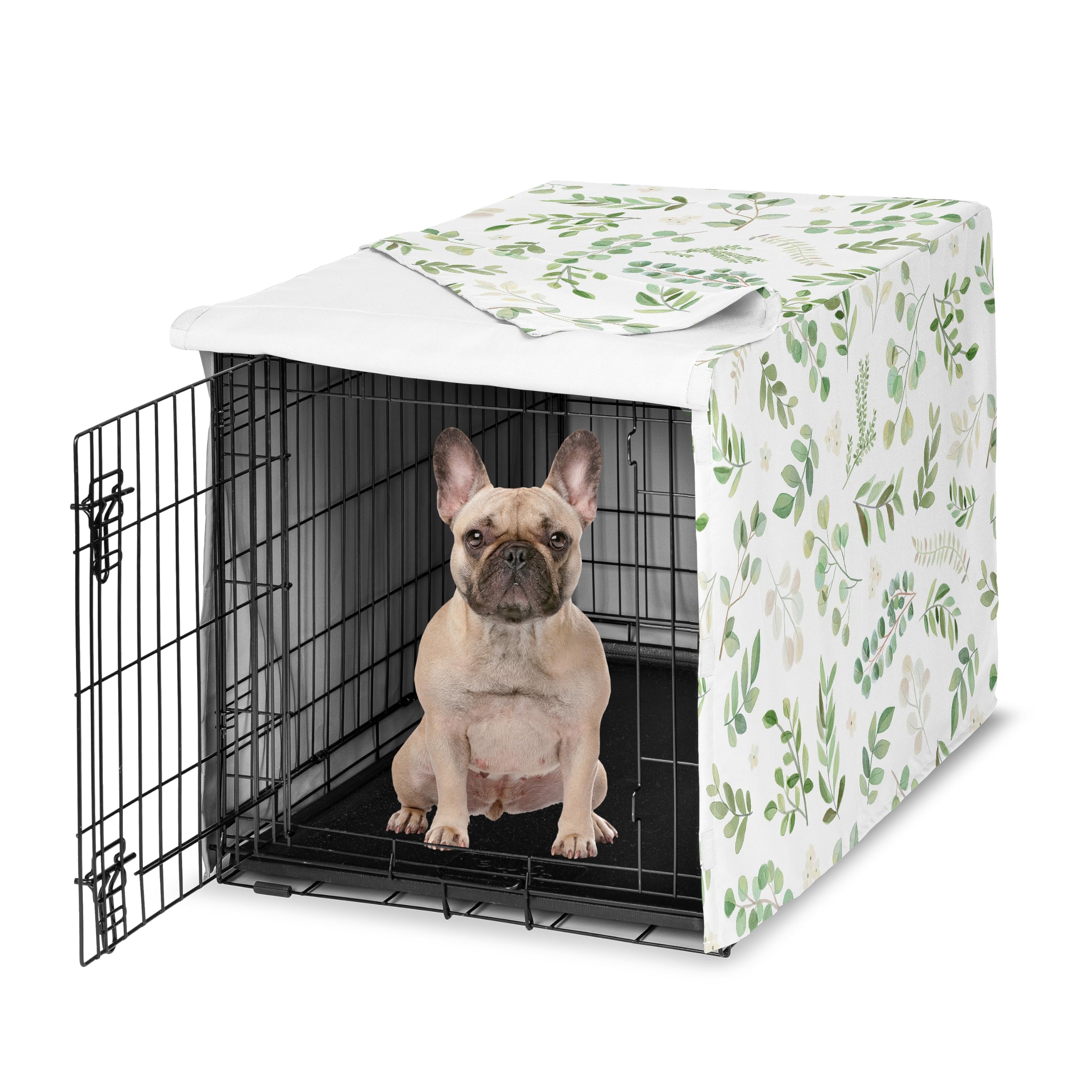 Amazon.com: Sweet Jojo Designs Green Boho Floral Leaf Dog Crate Cover ...