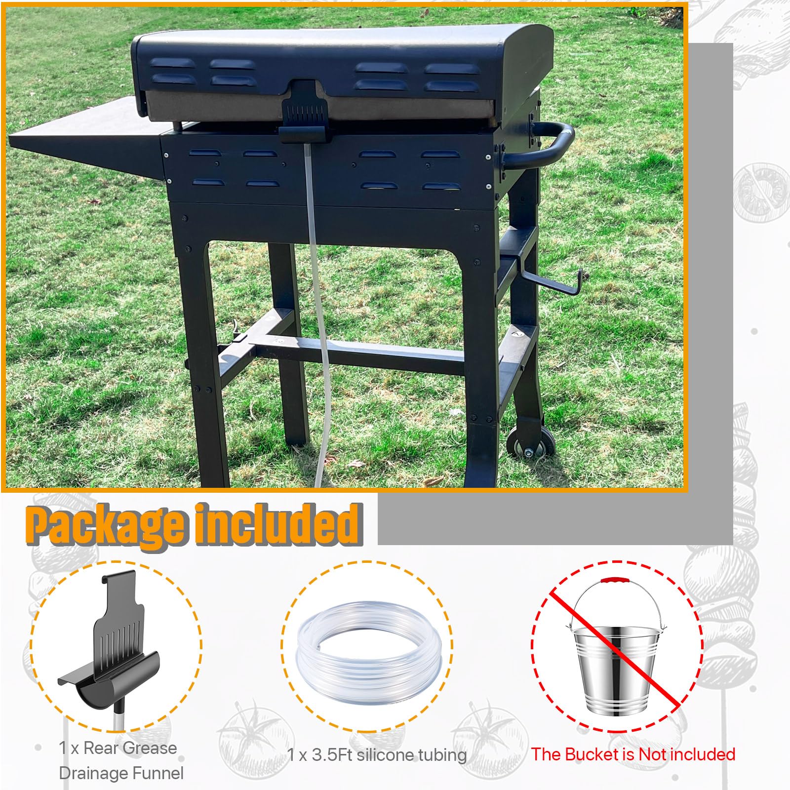 Snapklik.com : RUSFOL Upgraded Griddle Grease Catcher, Rear Grease ...