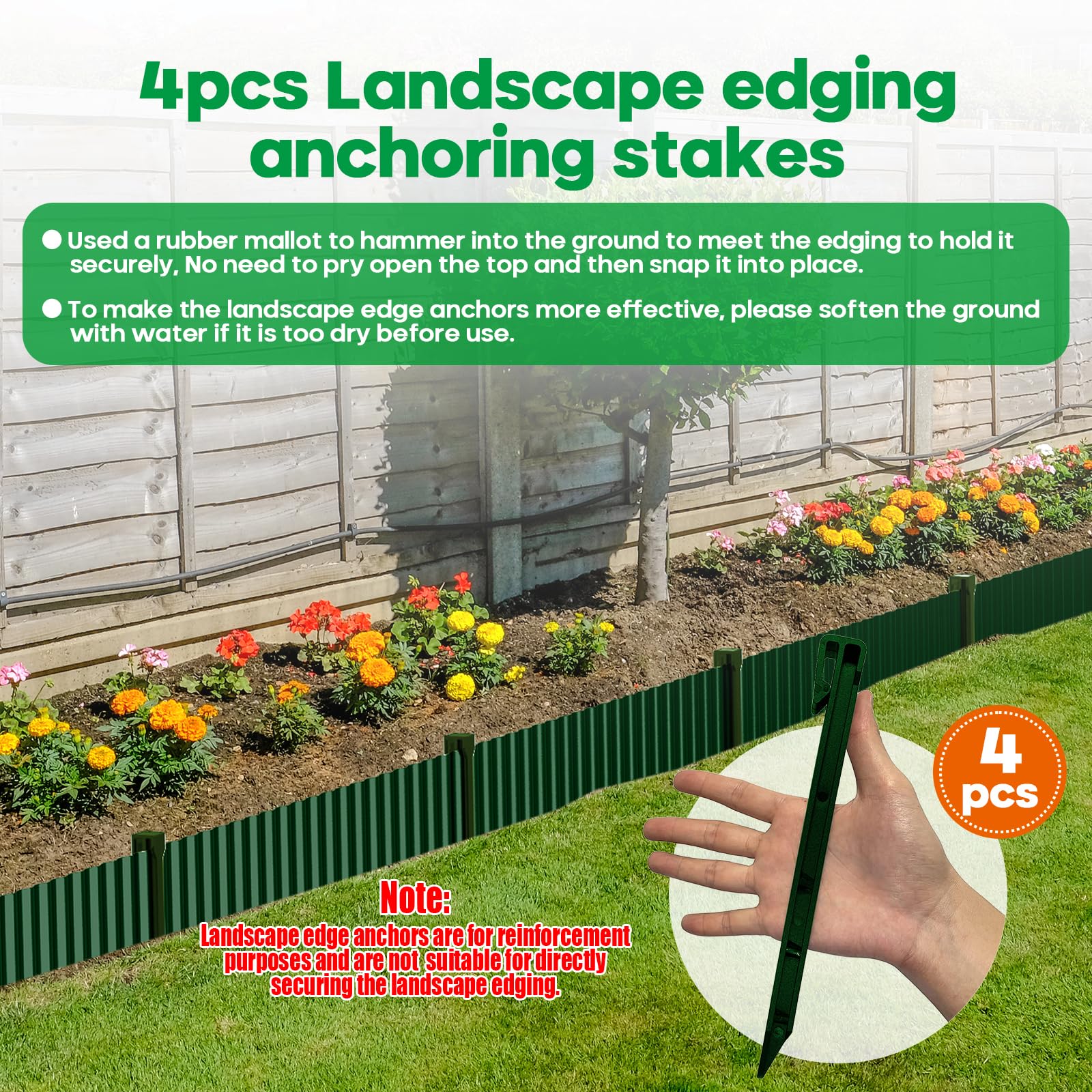 Garden Border Edging Metal Lawn Edging,10 Inch X 20FT Sturdy Corrugated ...