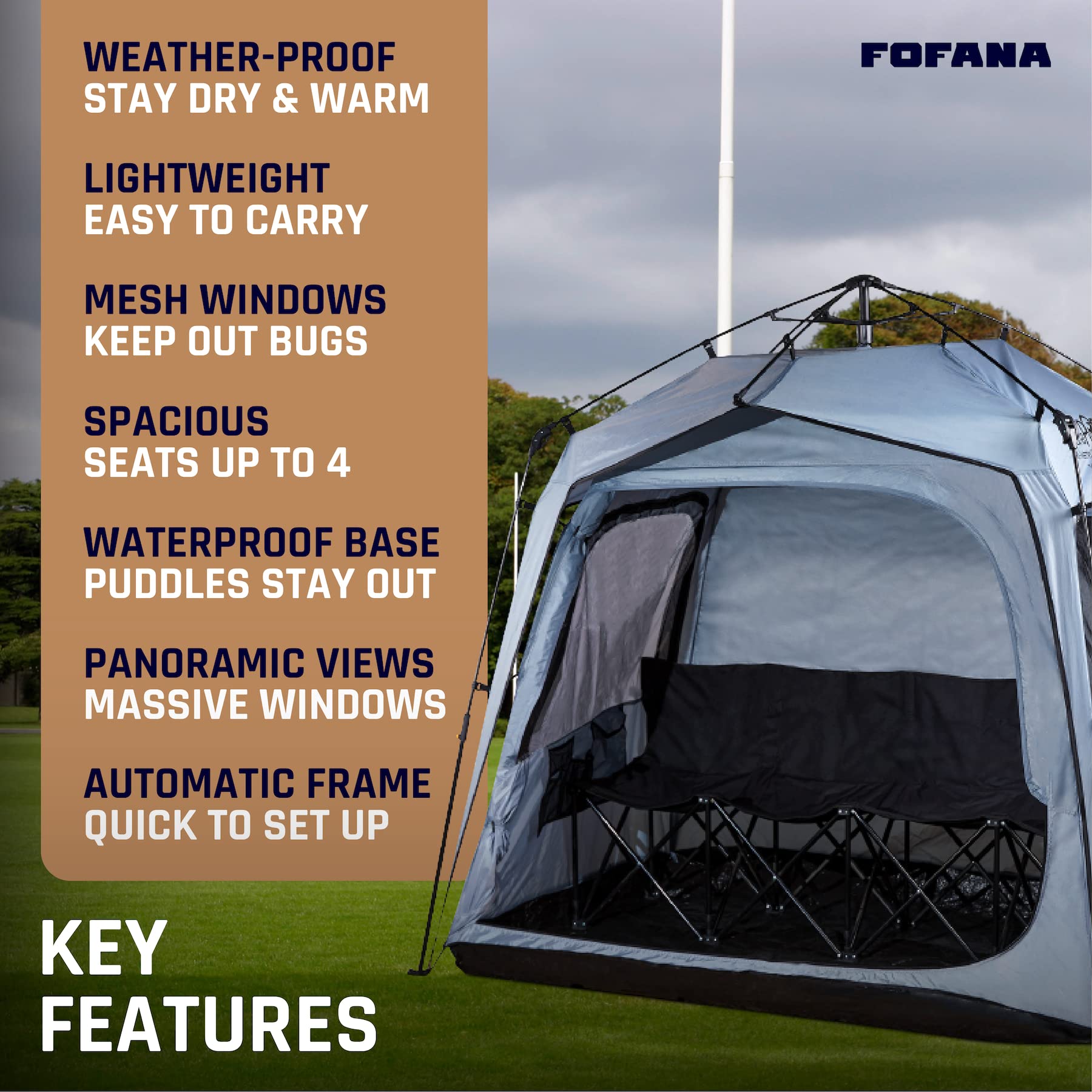 FOFANA Pod All Weather Sports Tent - Largest Sports Pod Pop Up Tent for ...