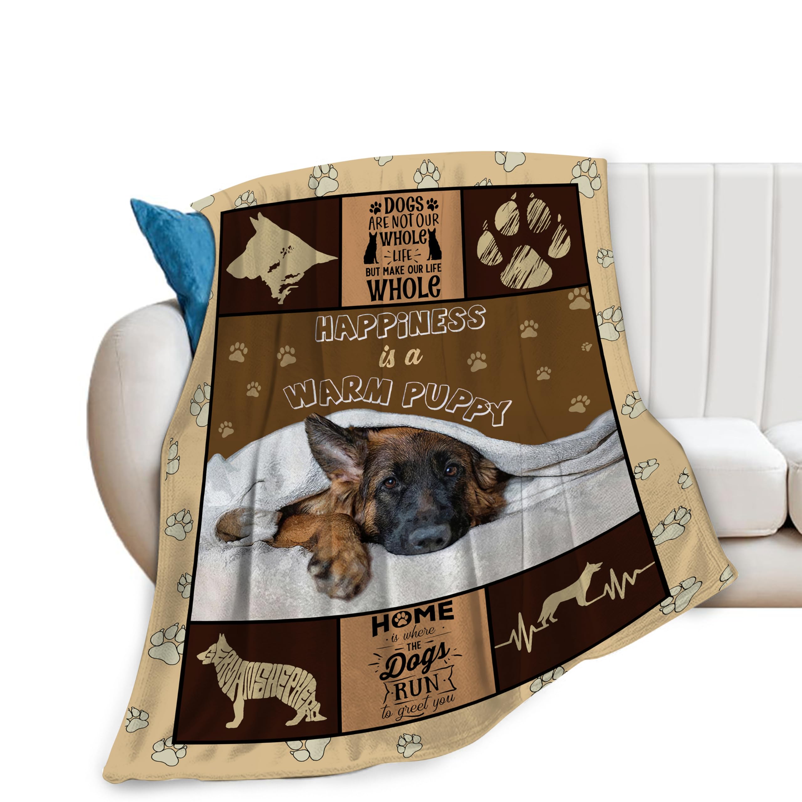 Amazon.com: German Shepherd Blanket Funny German Shepherd Dog Throw ...