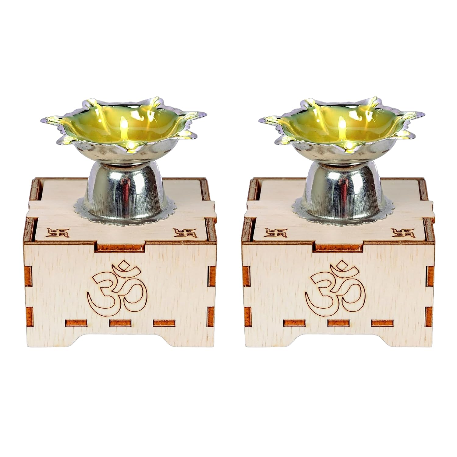 Solarbasket Akhand Solar Diya for Puja,Temple,Home Decoration 8 Bati ...