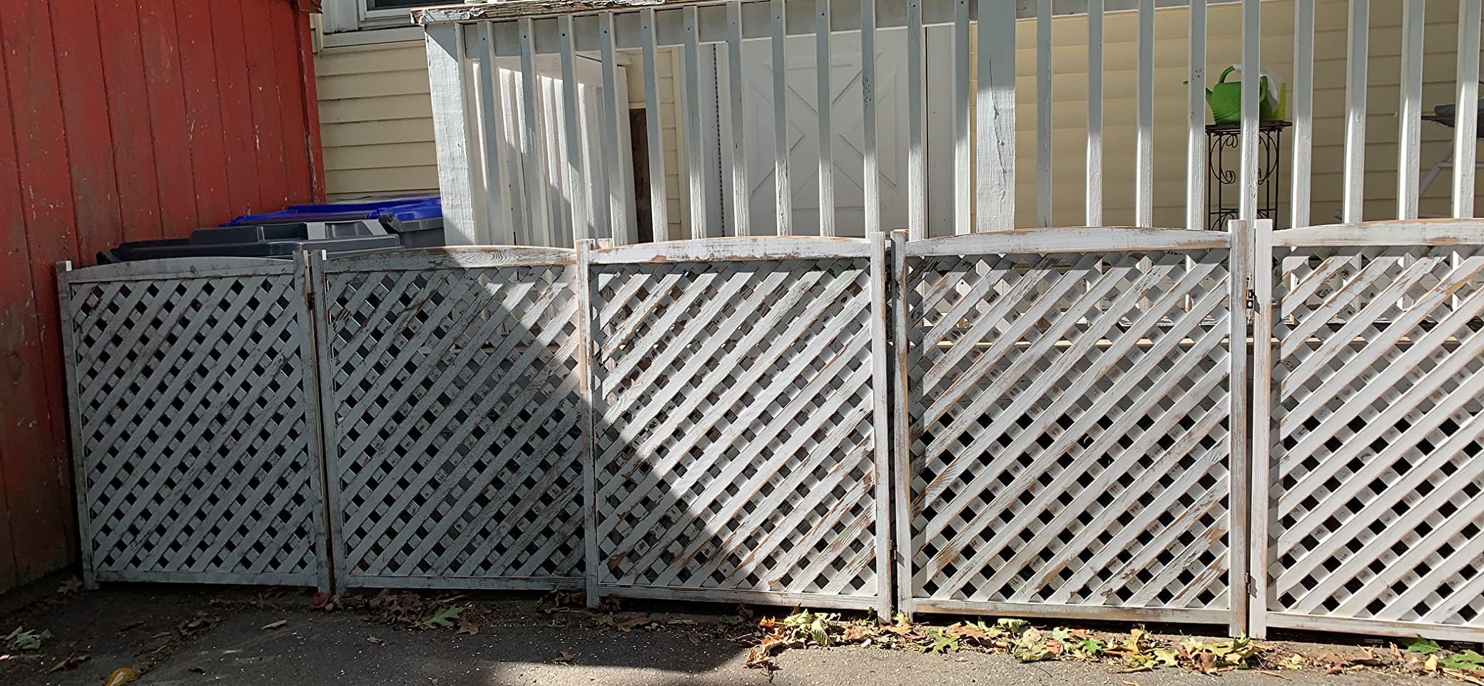 $30/mo - Finance MyGift 3-Panel Garden Lattice Privacy Screen White ...