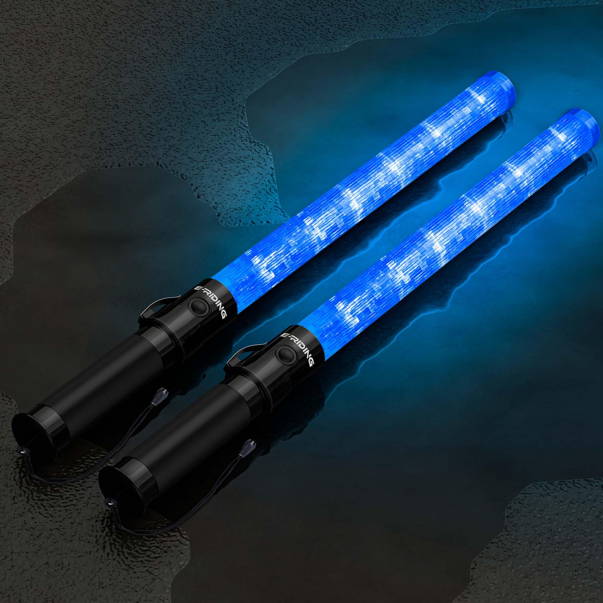 Snapklik.com : E-riding 2 Pieces Blue Traffic Wand, 21 Inch Signal ...