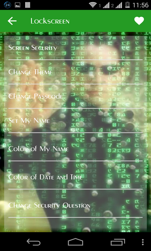 Aplicación Matrix Lockscreen Wallpaper en Amazon Appstore
