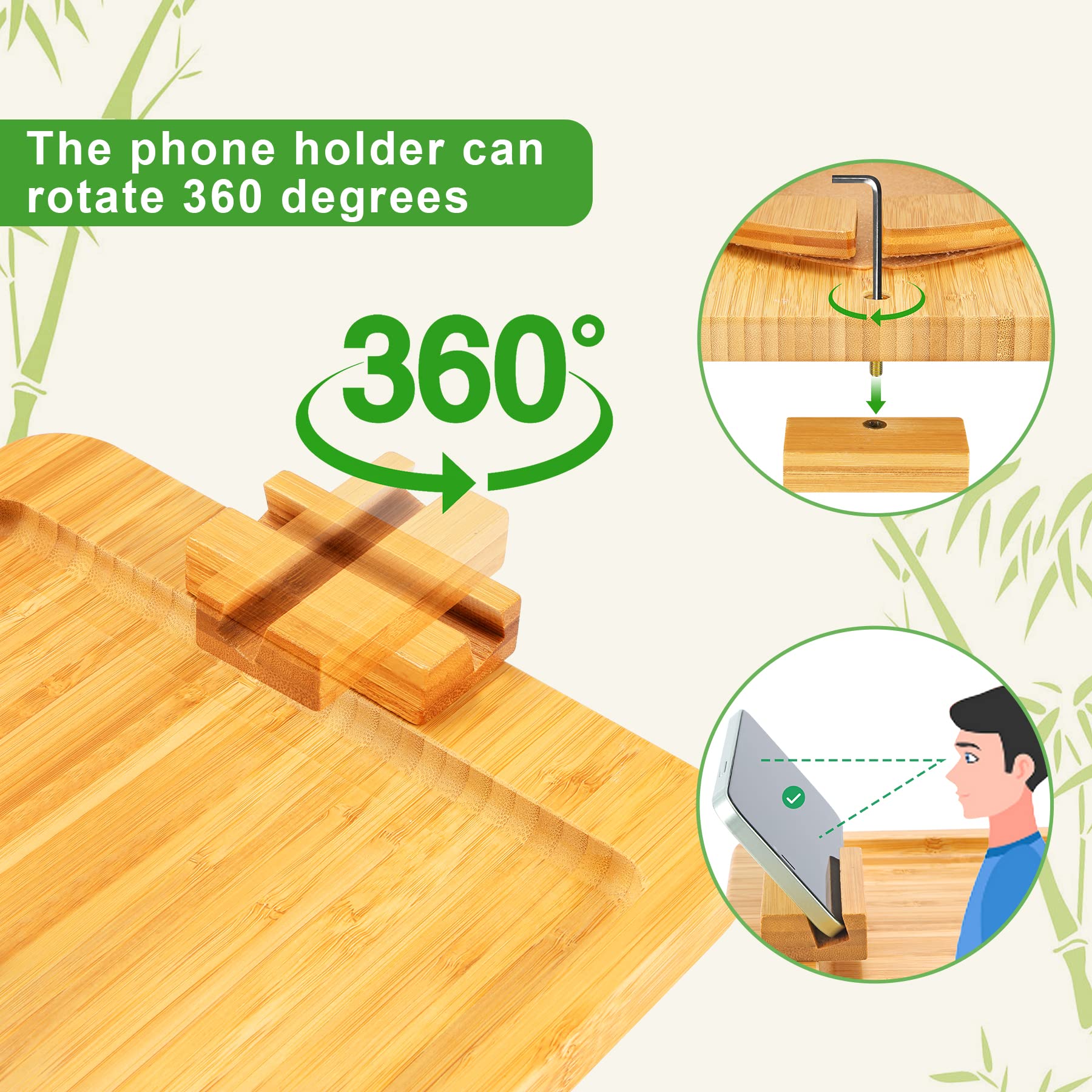 SINWANT Couch Arm Tray Table Sofa Arm Clip Table,Sofa Armrest Tray ...