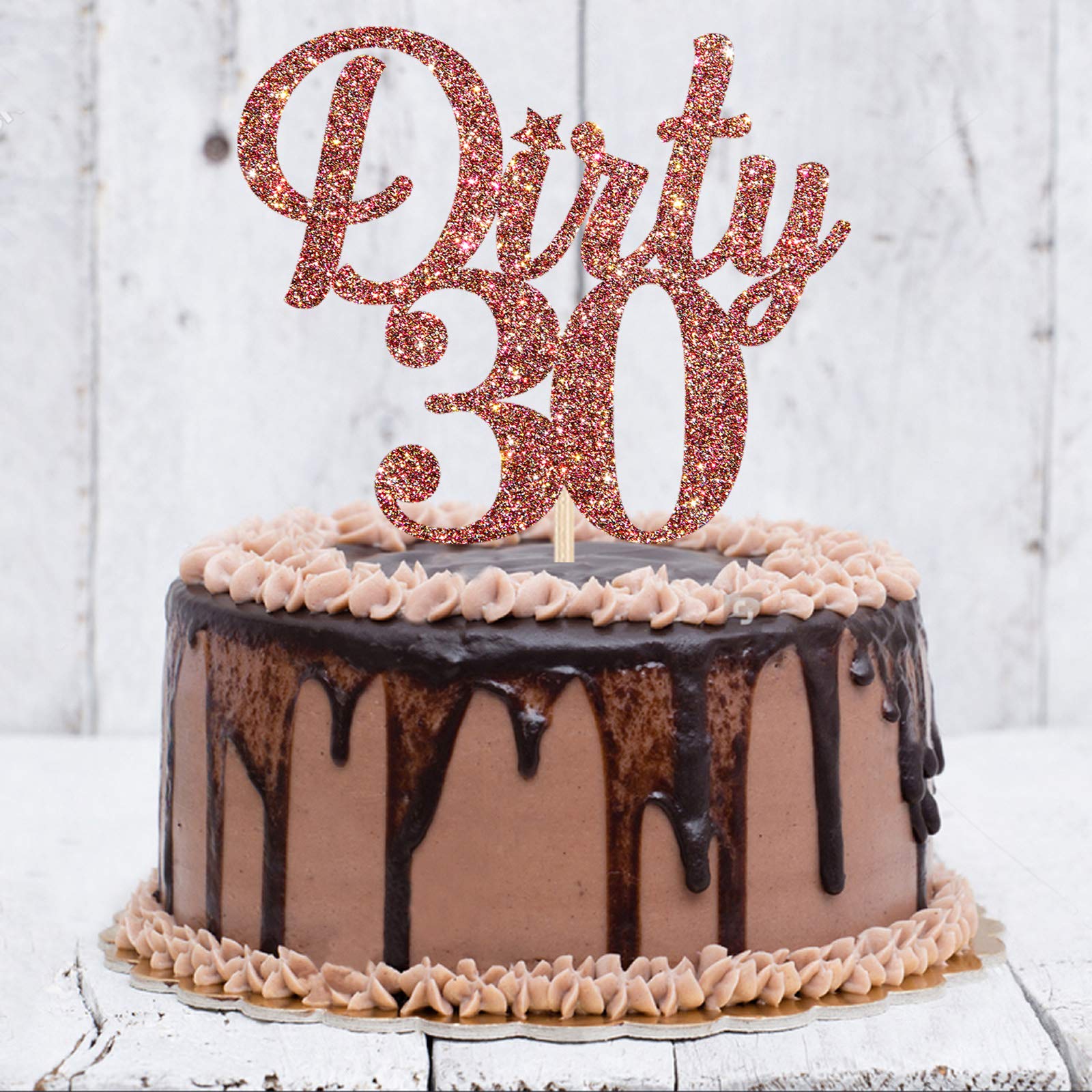 Snapklik.com : Glitter Dirty 30 Cake Topper - Thirty Sign - Happy 30th ...
