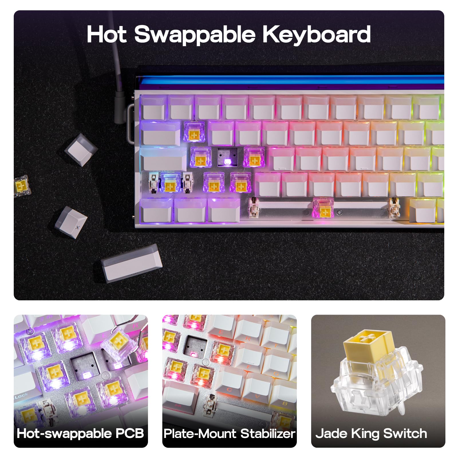Snapklik.com : EPOMAKER Aula Hero 68 HE Wired Magnetic Gaming Keyboard ...
