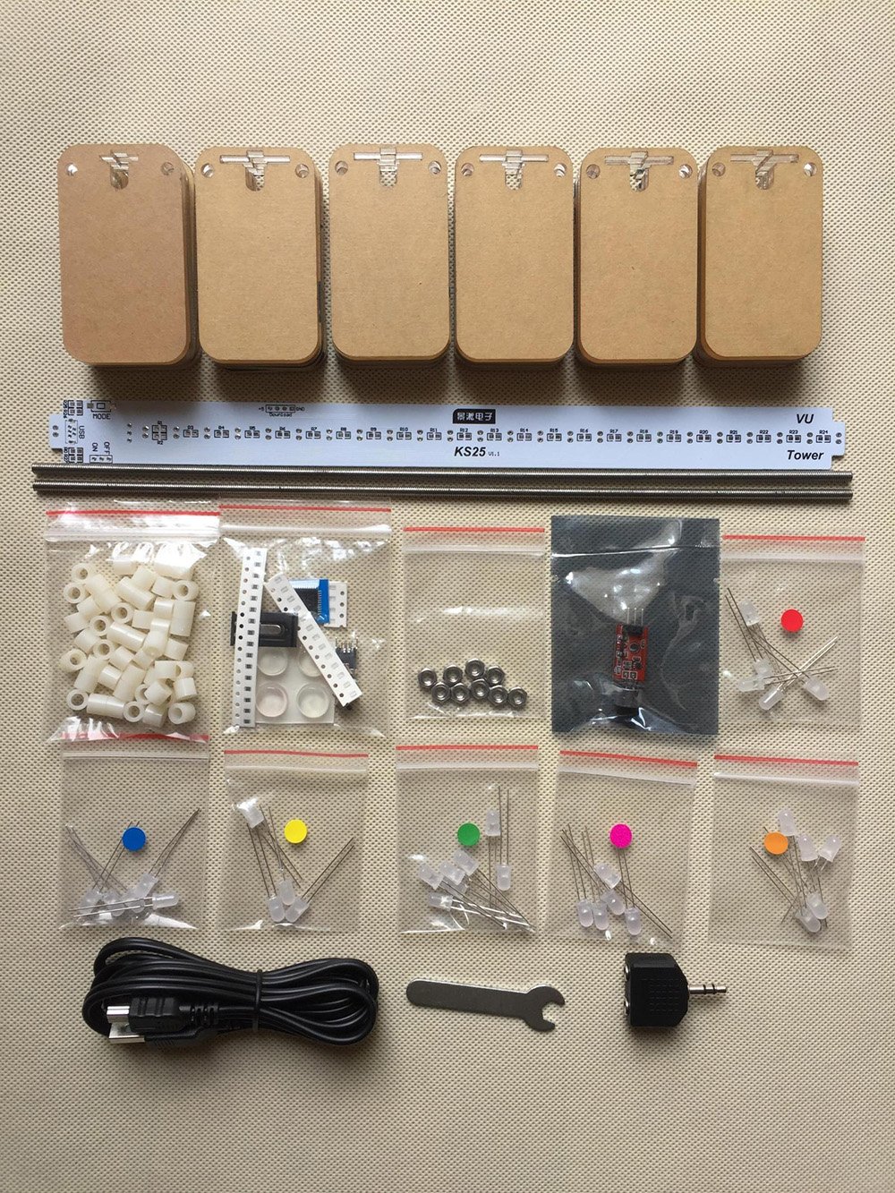 Ks25 Fantasy Crystal Cube Led Music Audio Spectrum Analyzer Kit ...